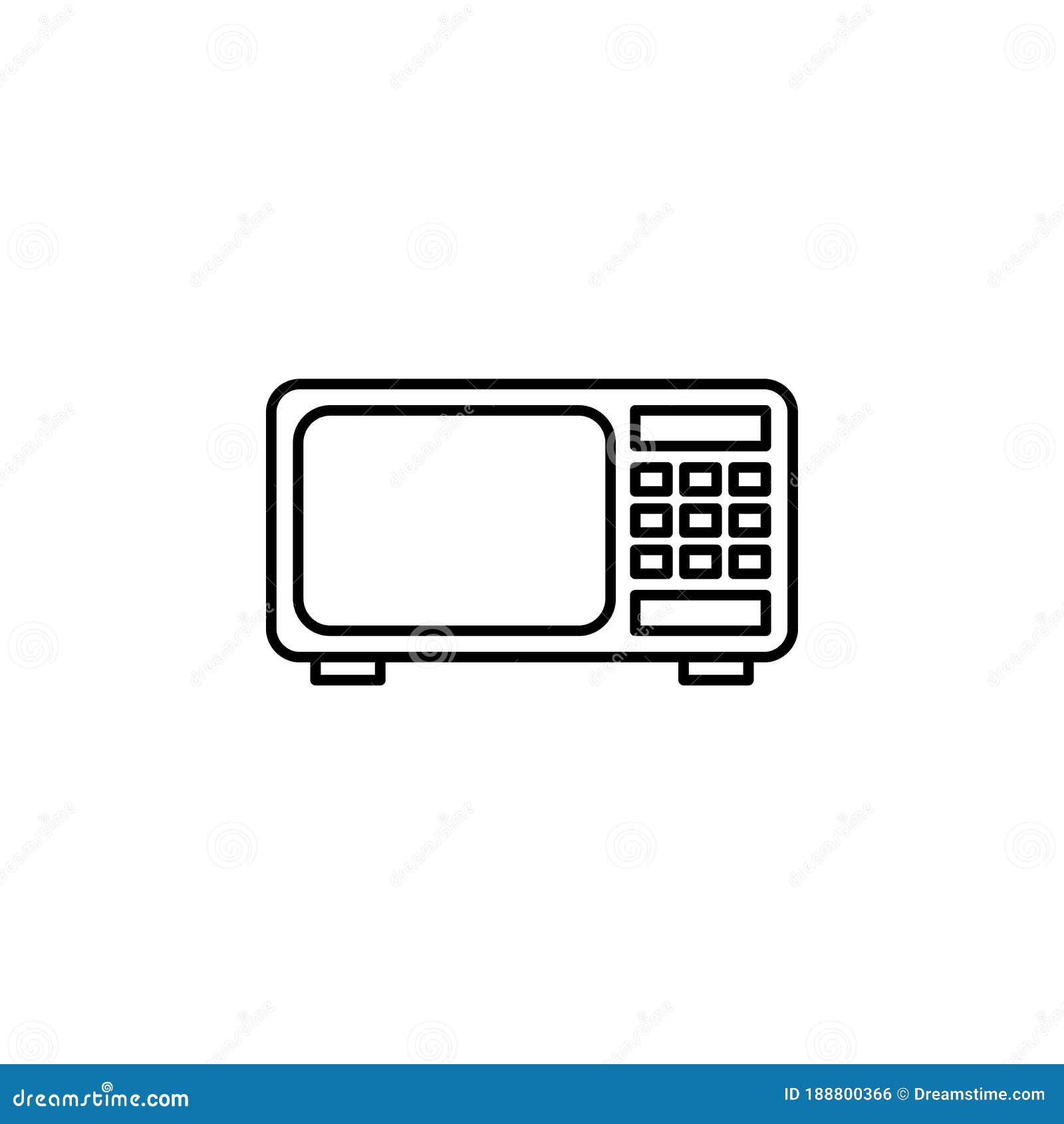 Dielectric Heating, Microwave Oven Icon. Element of Kitchen Utensils ...