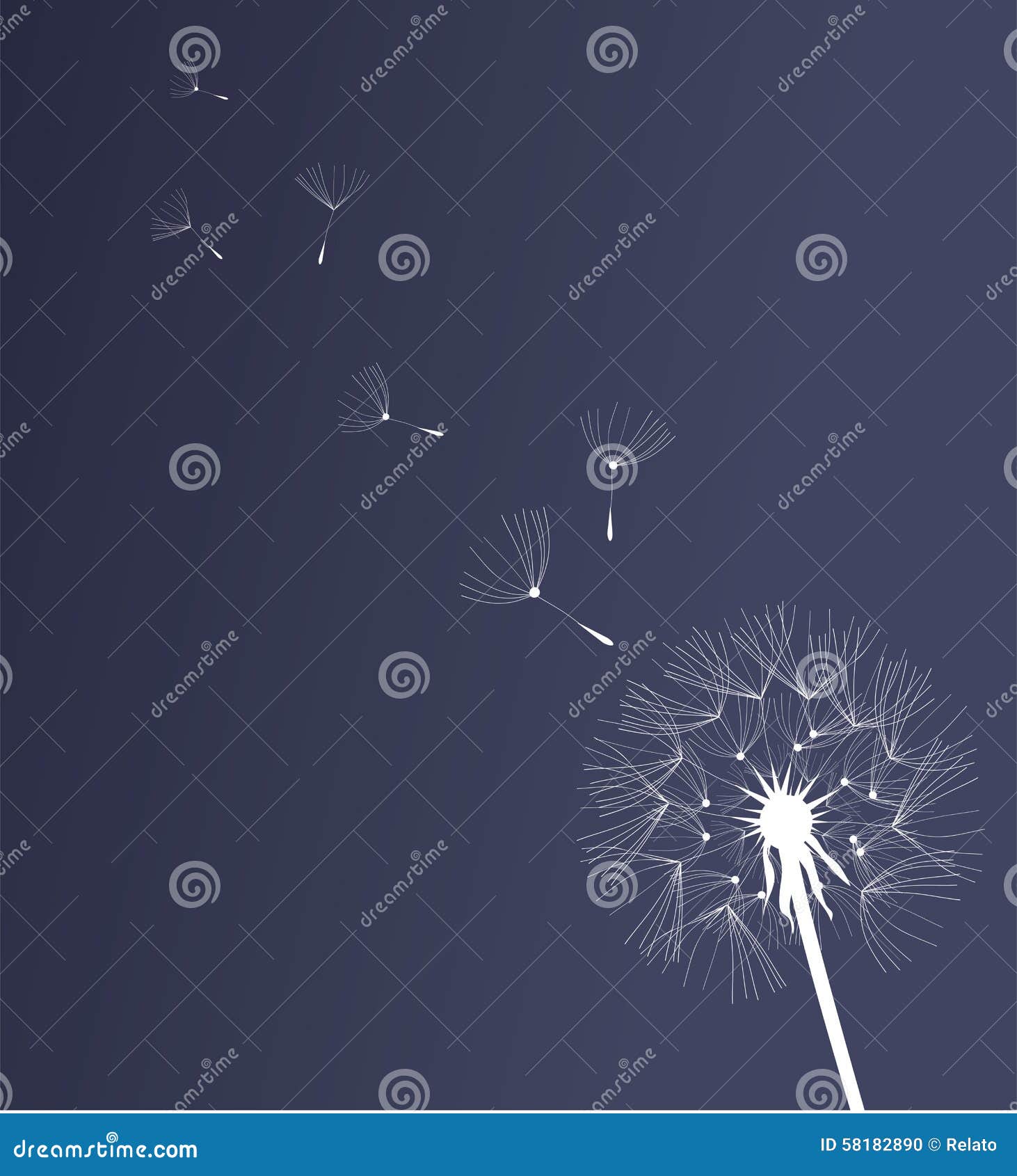 Diente de león ilustración del vector. Ilustración de descendiente ...