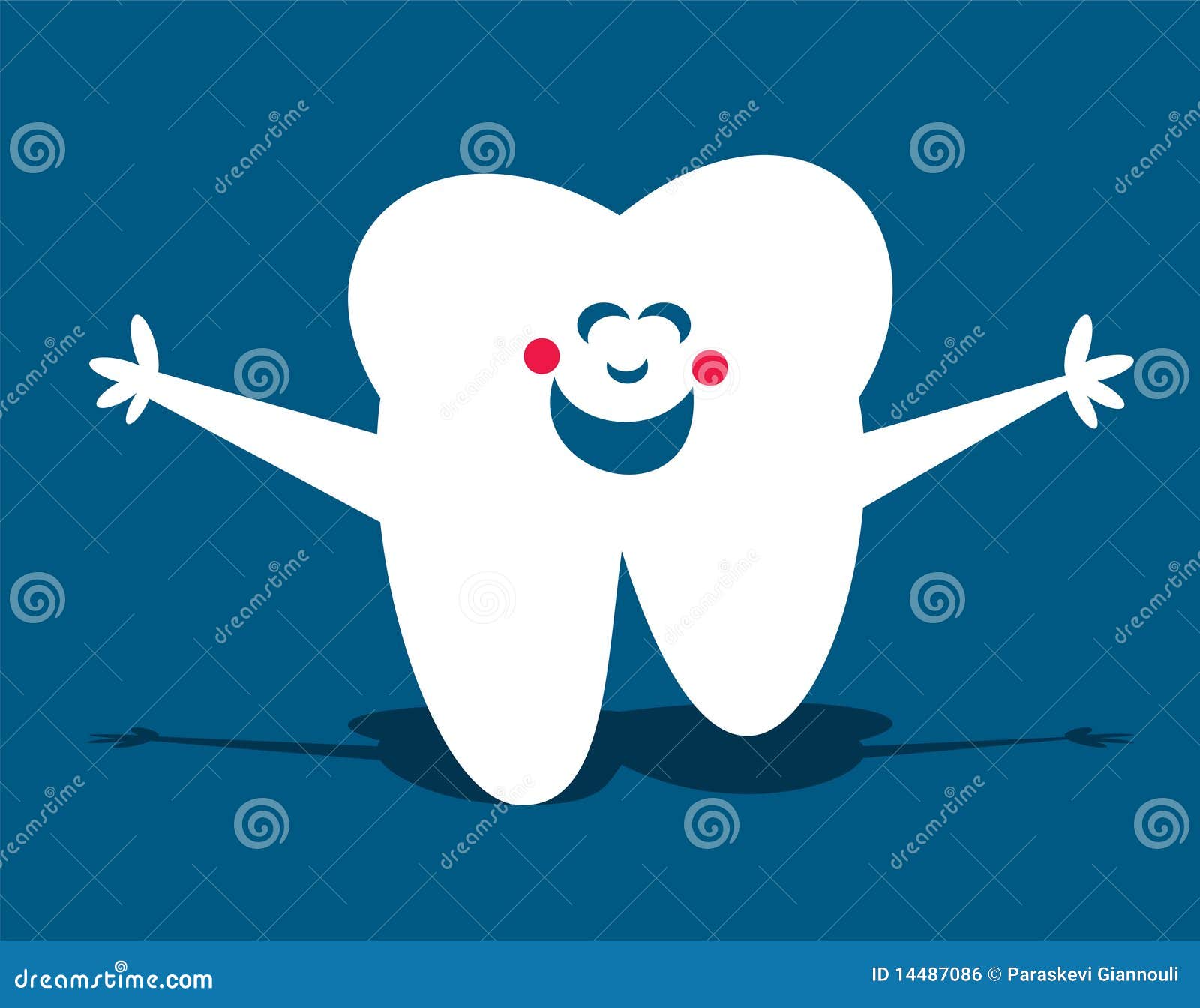 Diente feliz ilustración del vector. Ilustración de historieta - 14487086