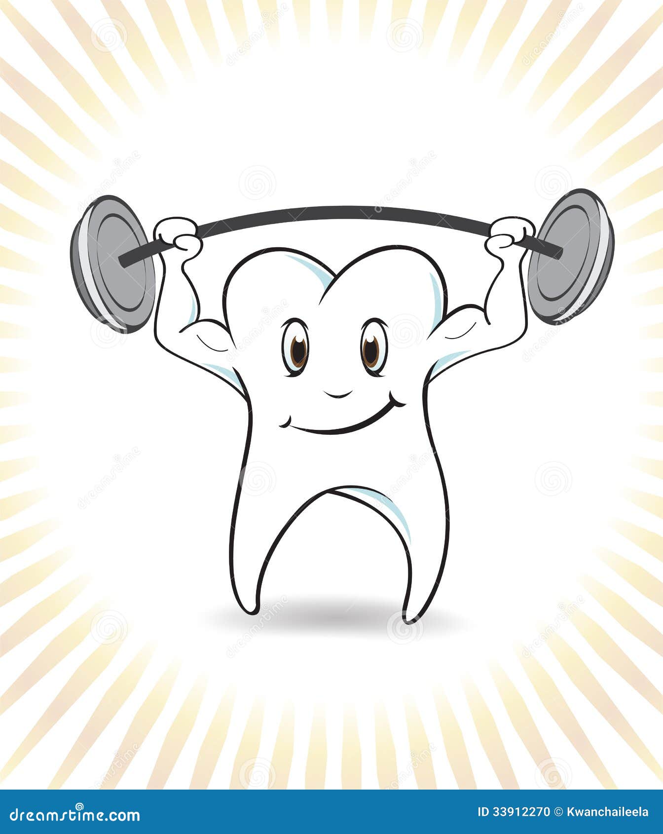 Diente fuerte ilustración del vector. Ilustración de dientes - 33912270