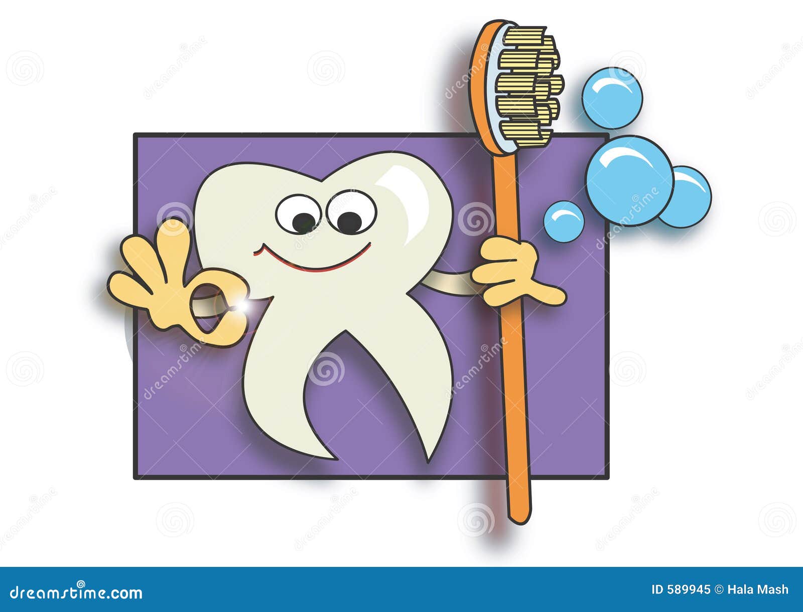 Diente limpio estupendo stock de ilustración. Ilustración de cepillo ...