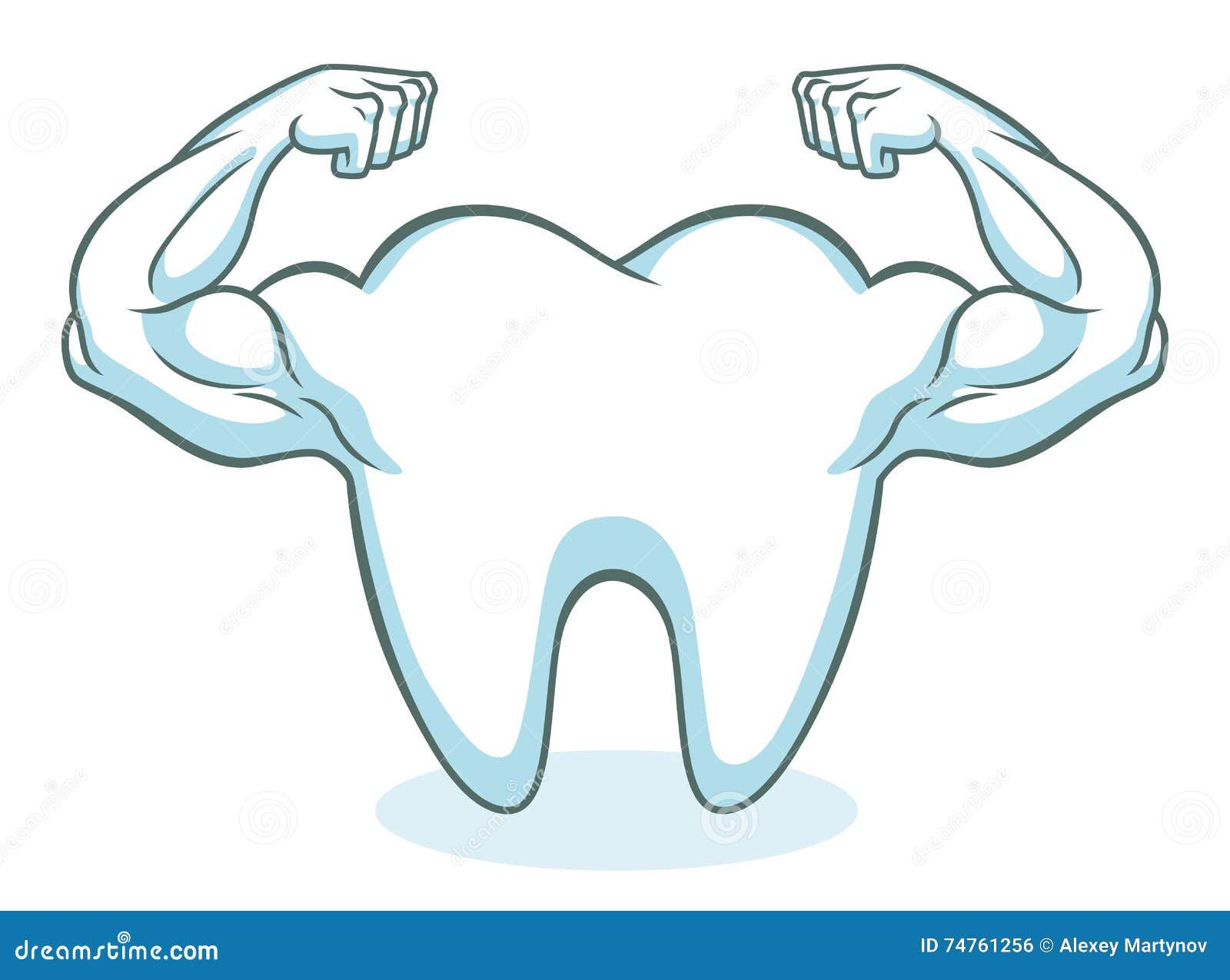 Diente sano fuerte ilustración del vector. Ilustración de sonriente ...