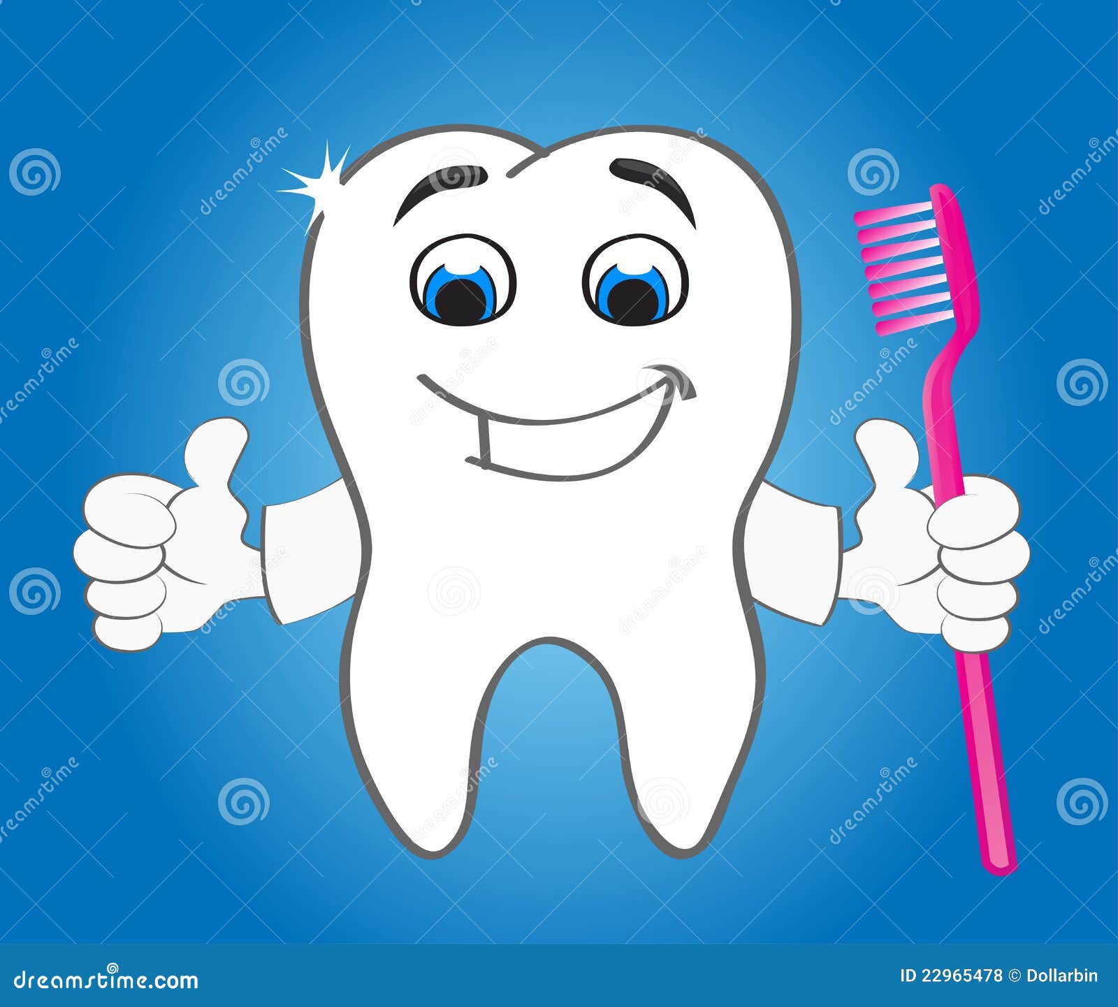 Diente sonriente feliz ilustración del vector. Ilustración de cavidad ...