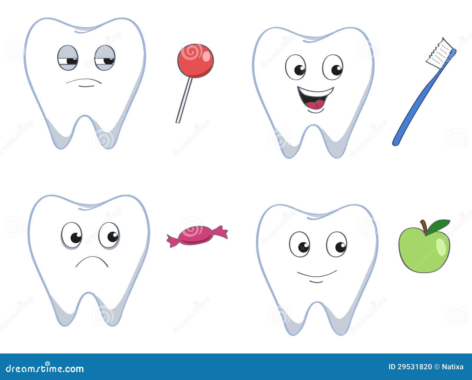 Dientes ilustración del vector. Ilustración de cepillado - 29531820