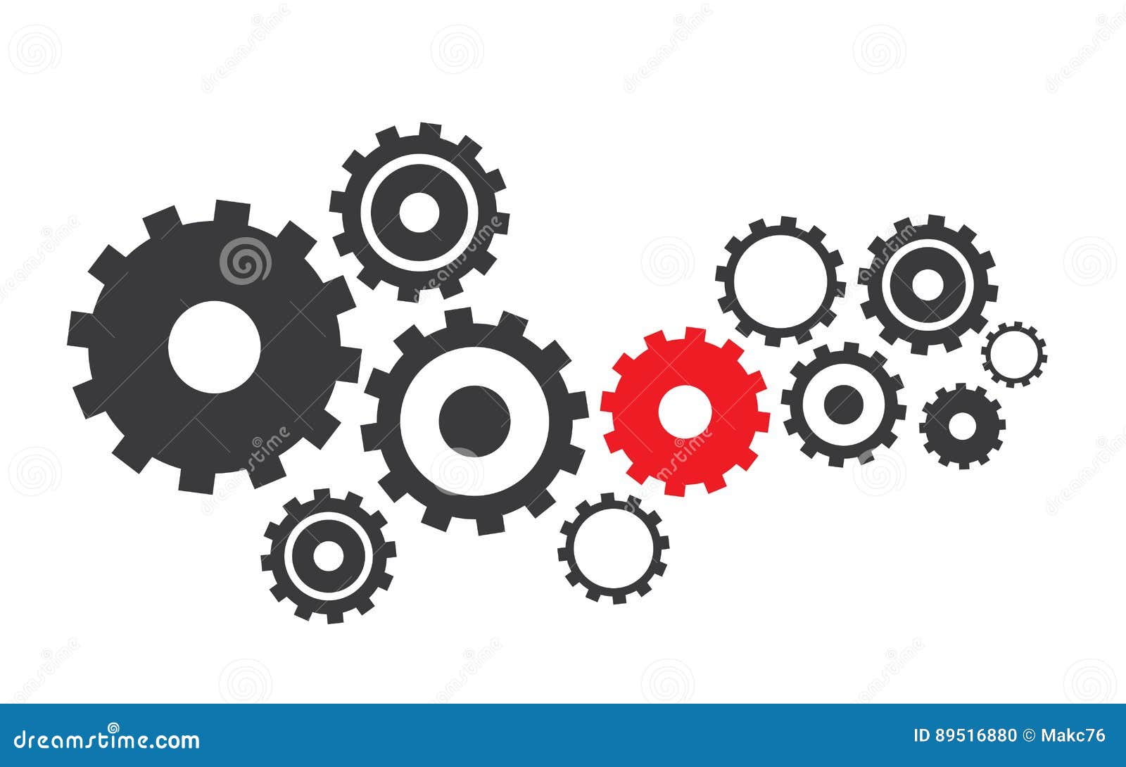 Dientes Abstractos Del Vector, Engranajes Ilustración del Vector ...