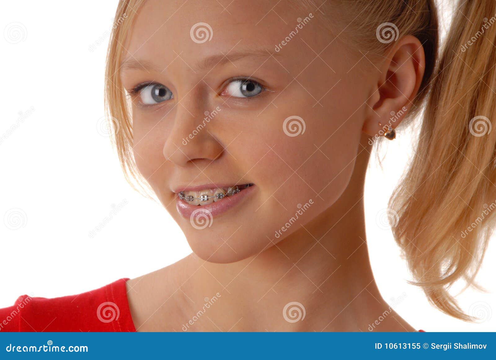 Dientes rectos imagen de archivo. Imagen de corchetes - 10613155