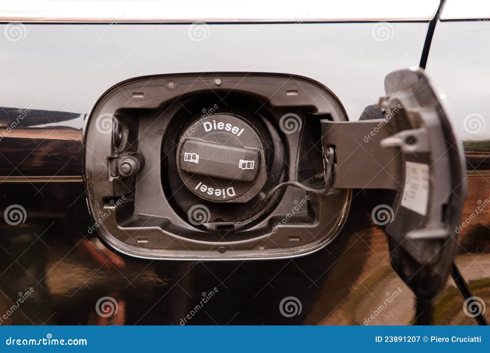 Diesel Car fuel cap stock image. Image of back, close - 23891207