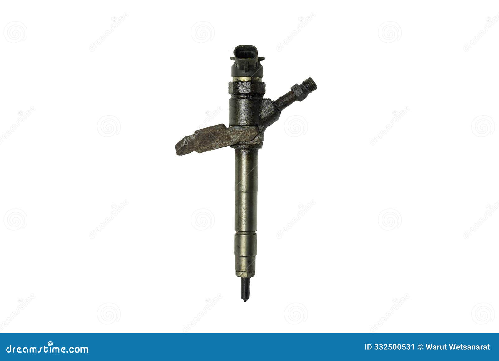 Old Injection Diesel on White Background,clipping Path Isolation Stock ...