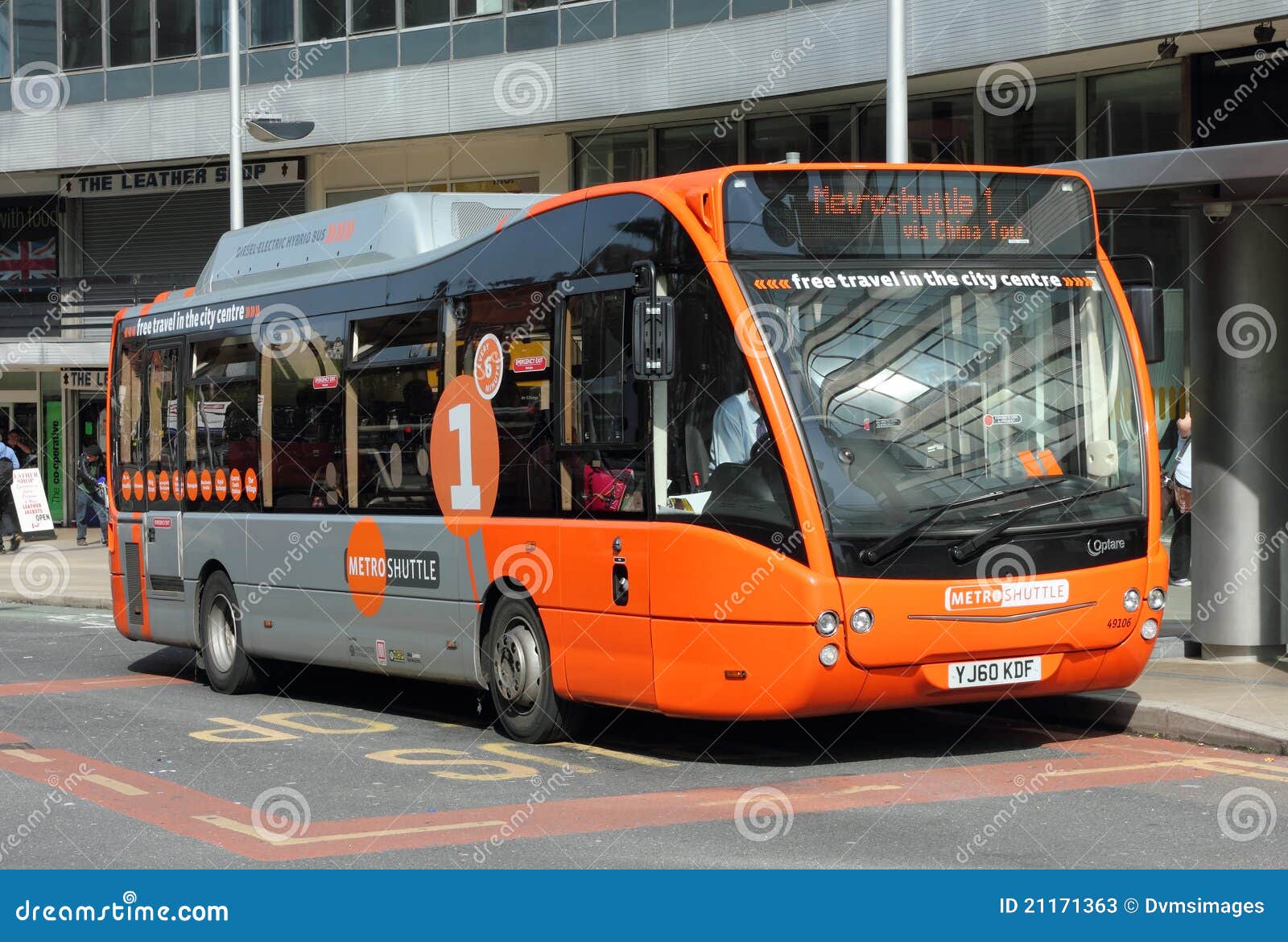 Diesel Electric Hybrid Bus editorial stock photo. Image of electric ...