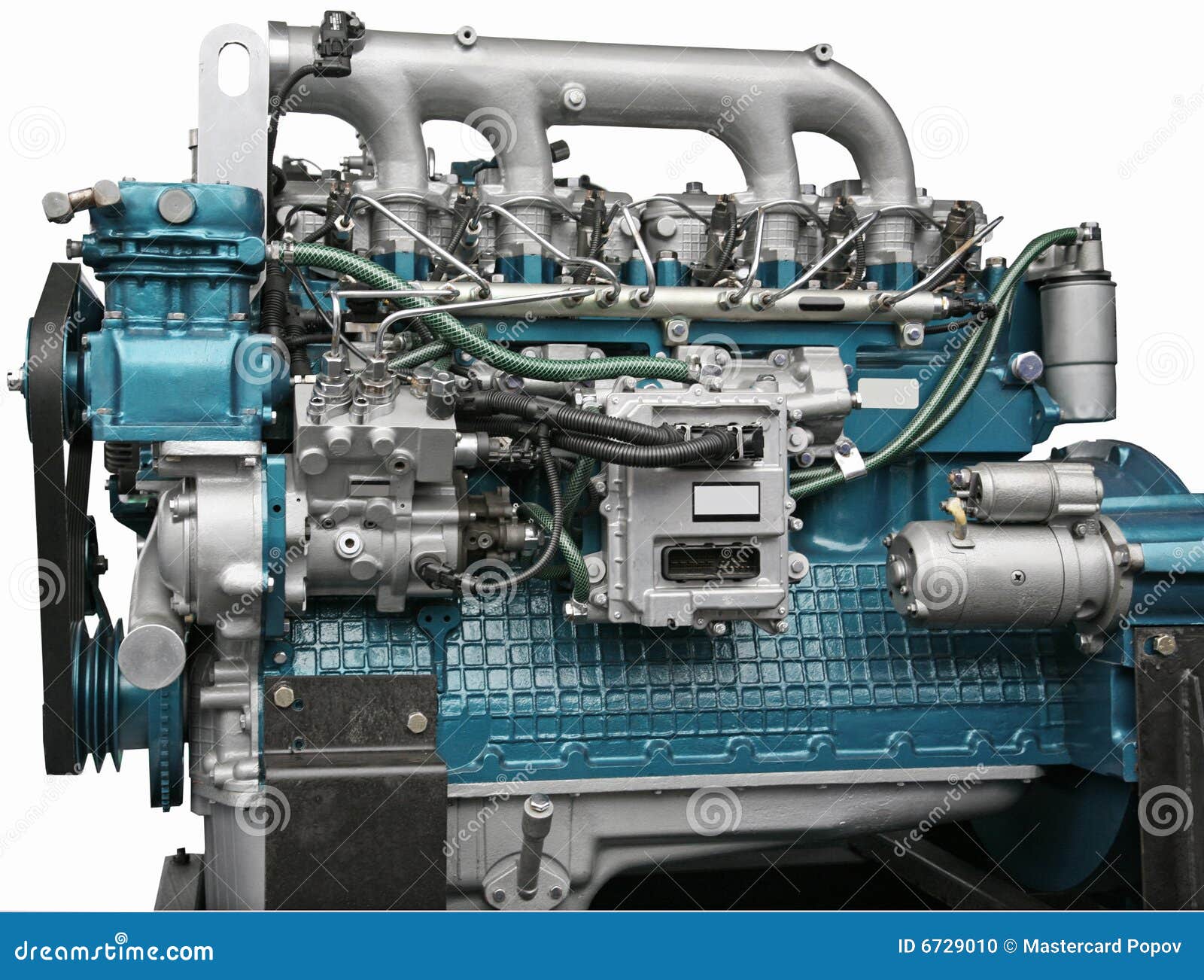 Diesel Engine For Agricultural Machinery. Water-cooled Six-cylinder ...