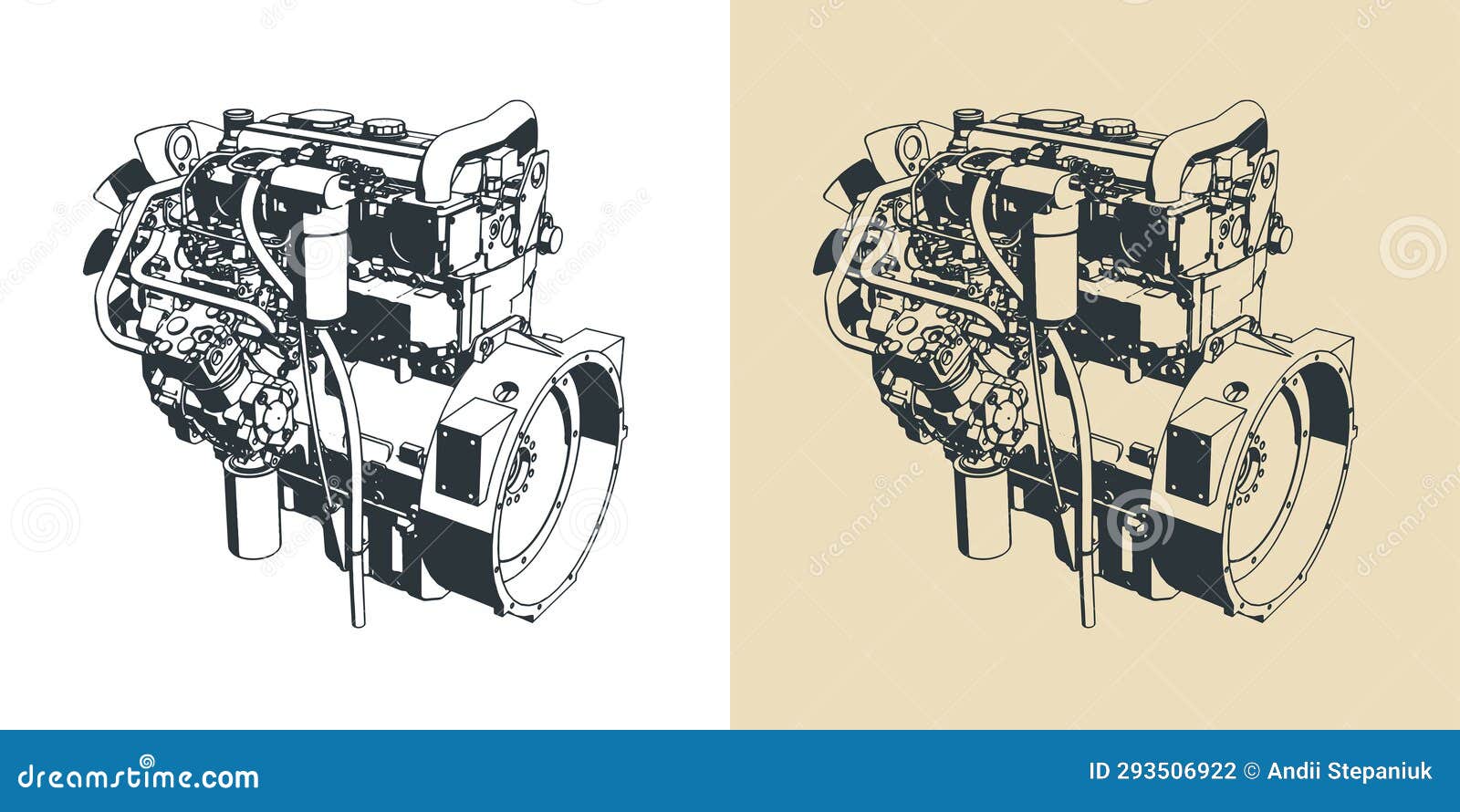 Diesel Engine Illustrations Stock Vector - Illustration of vehicle ...