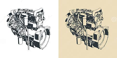 Diesel Engine Illustrations Stock Vector - Illustration of vehicle ...