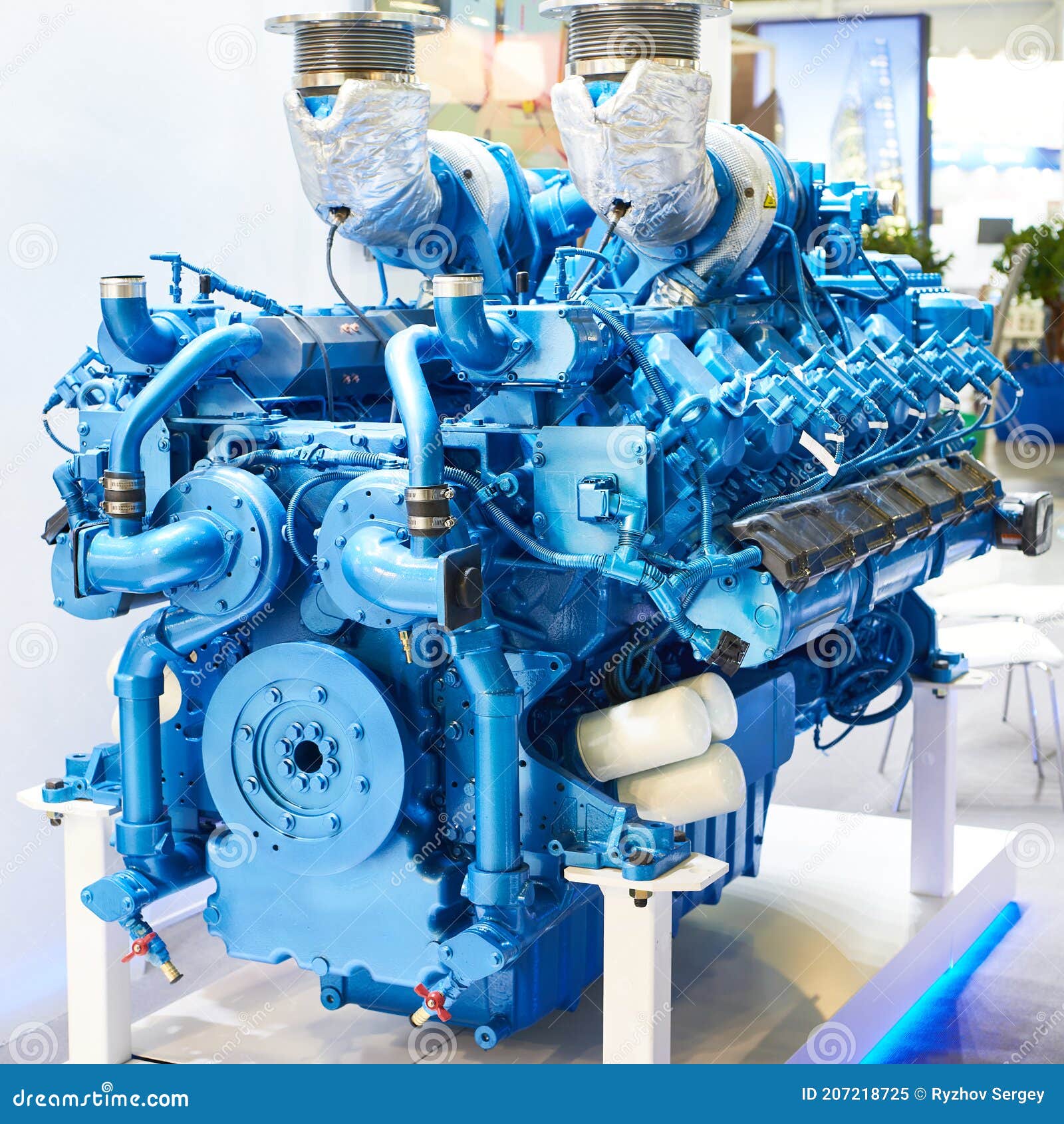 Diesel Engine for Industrial Stock Image - Image of background, power ...