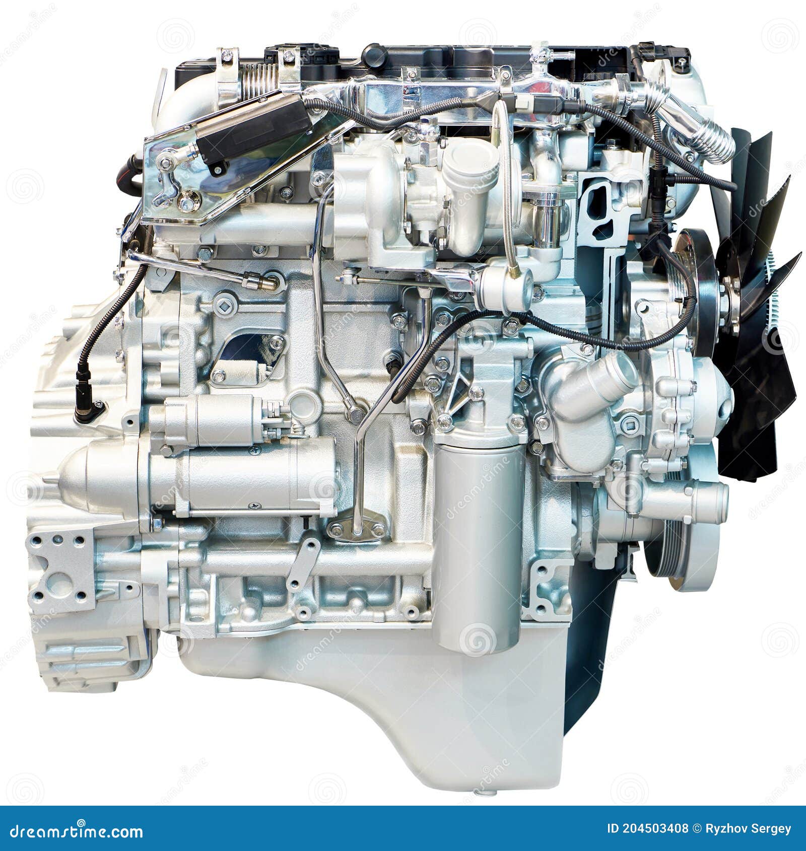 Diesel Engine Isolated White Stock Photo - Image of engine, lorry ...