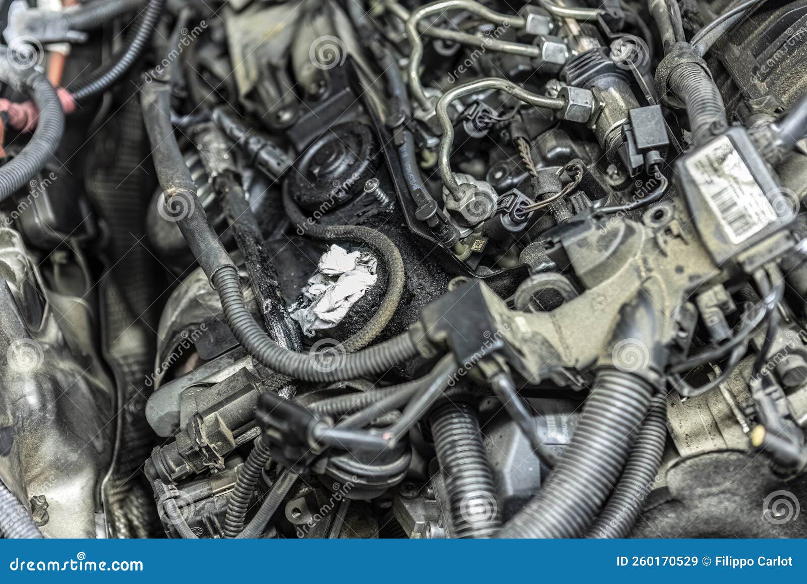 Diesel engine maintenance stock image. Image of industrial - 260170529