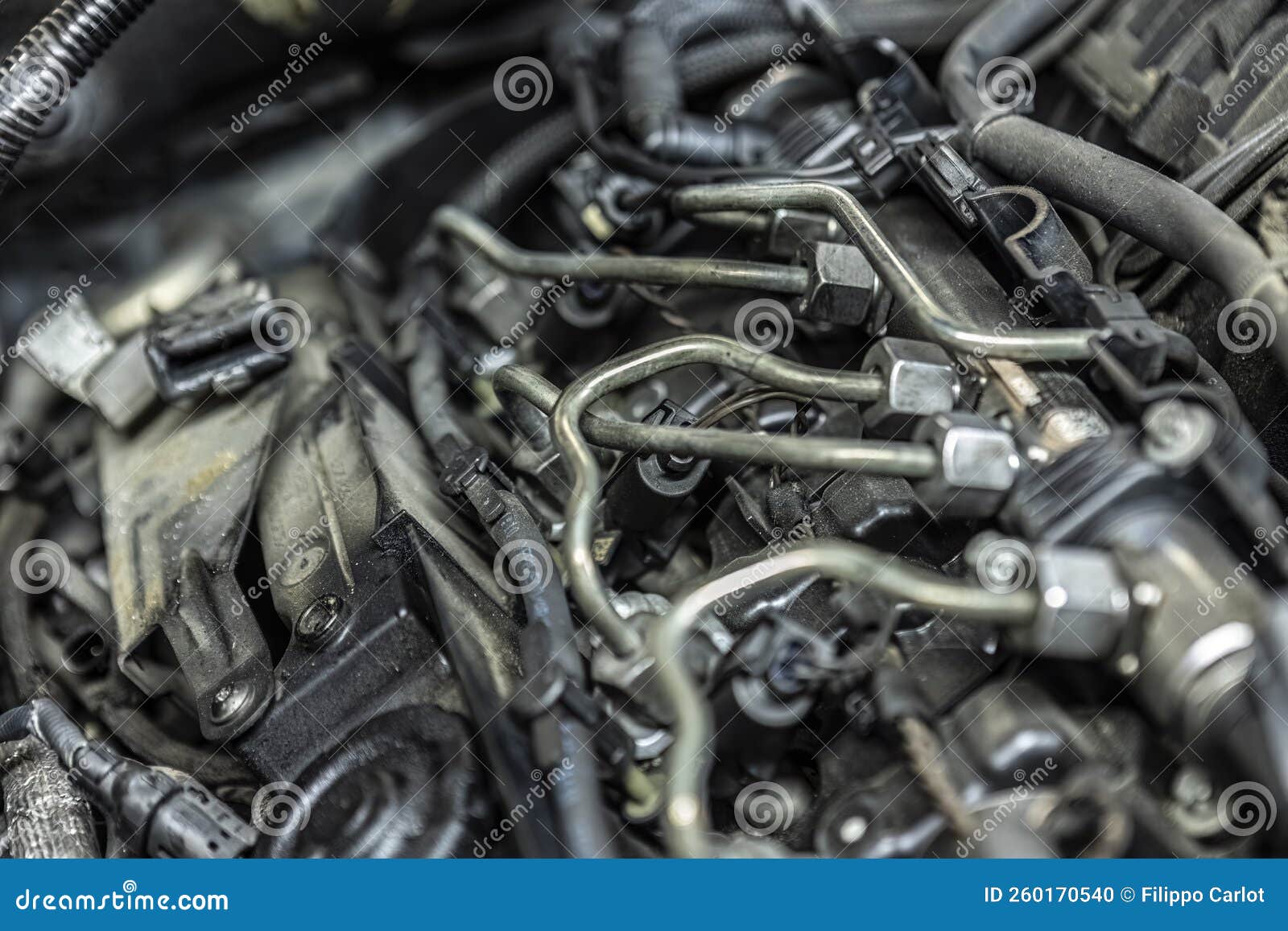 Diesel engine maintenance stock photo. Image of repairing - 260170540