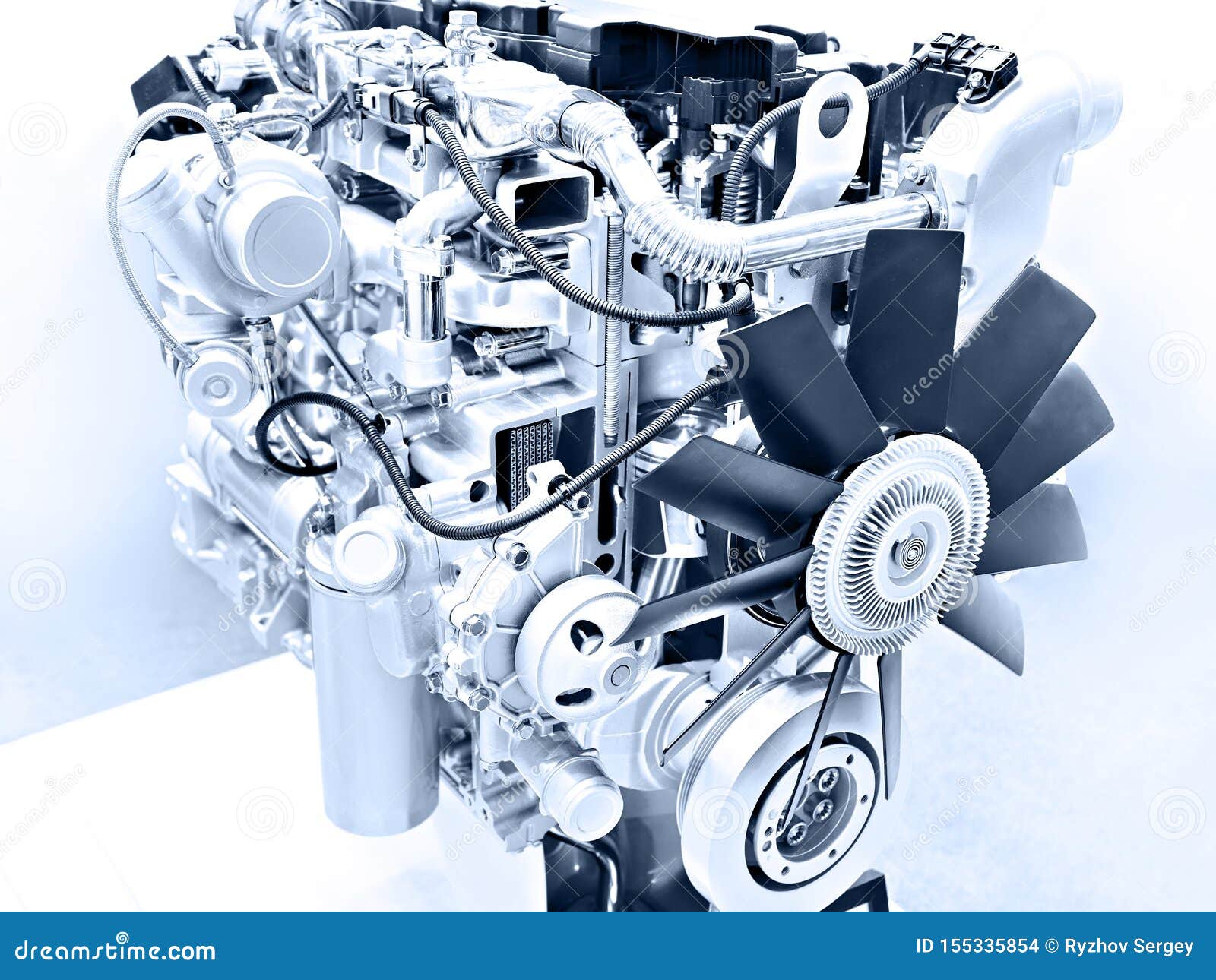 Diesel engine stock photo. Image of power, steel, industrial - 155335854