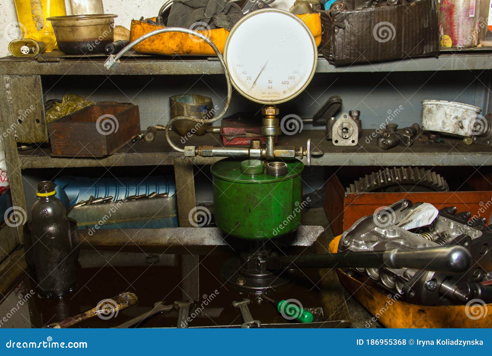 Diesel Engine Repair Workshop. Working Environment Stock Photo - Image ...