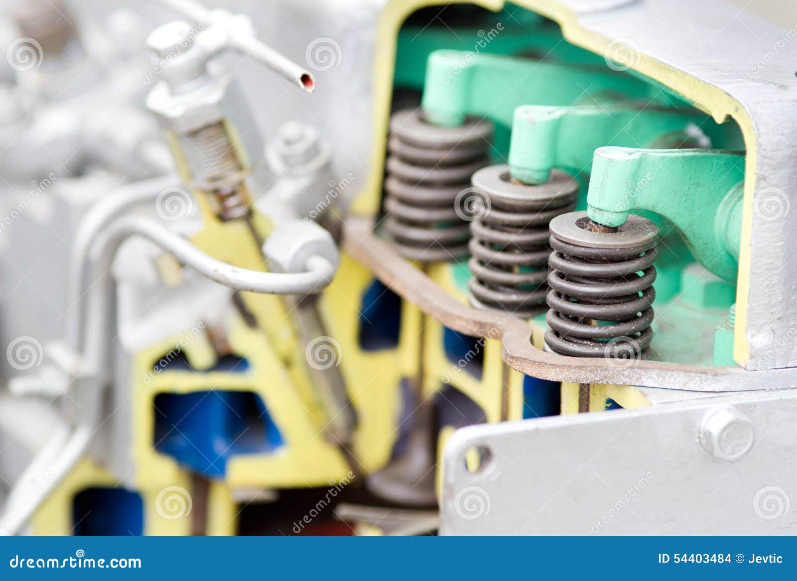 Diesel engine section stock photo. Image of combustion - 54403484