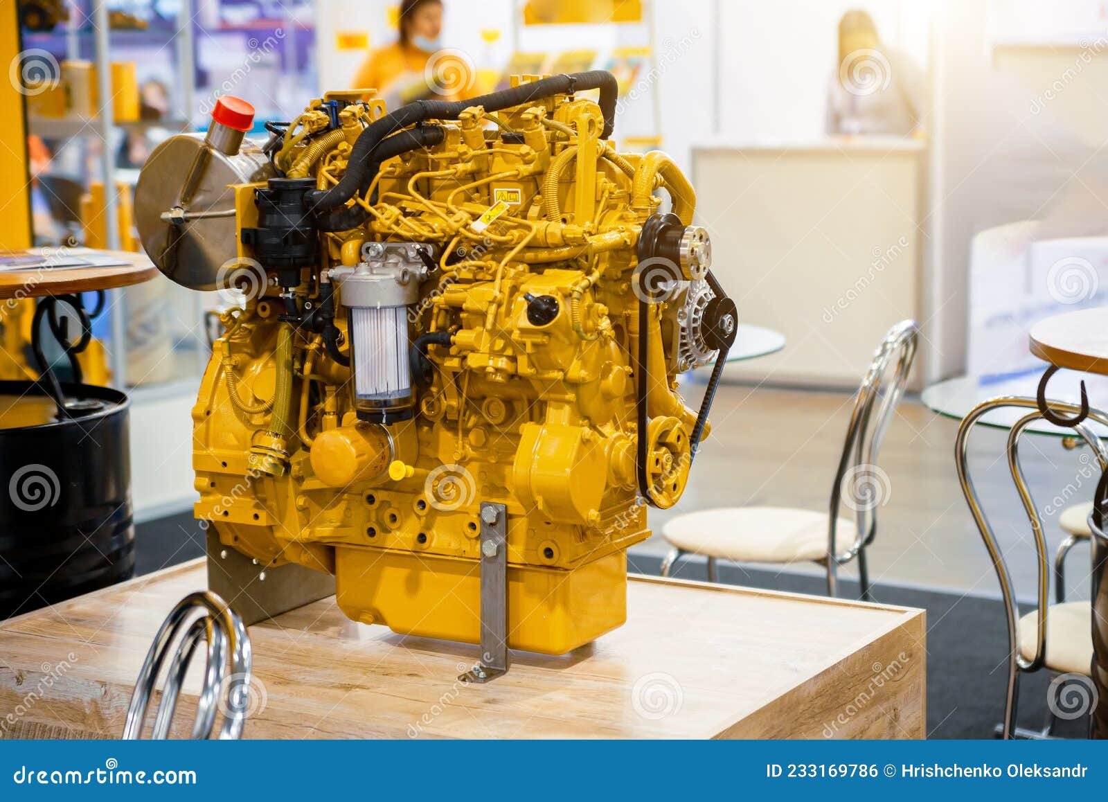 Diesel Engine for Use in Construction Machines Stock Photo - Image of ...