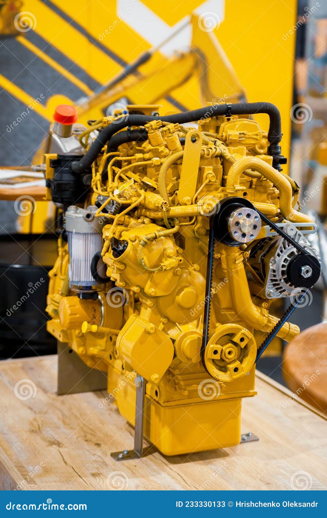 Diesel Engine for Use in Construction Machines Stock Image - Image of ...