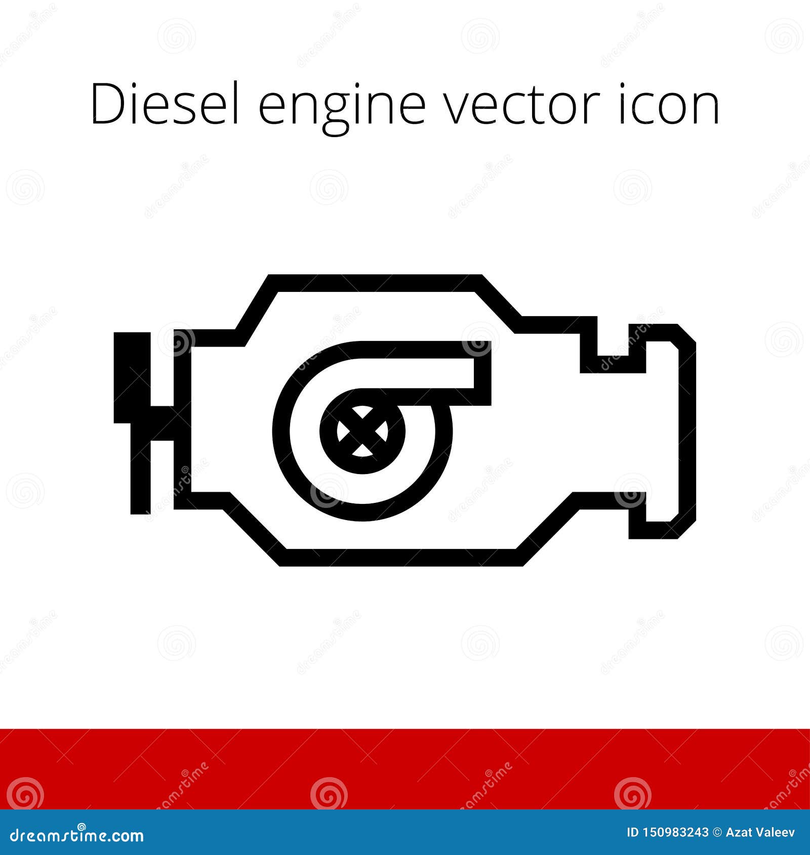 Diesel engine vector icon stock illustration. Illustration of sign ...