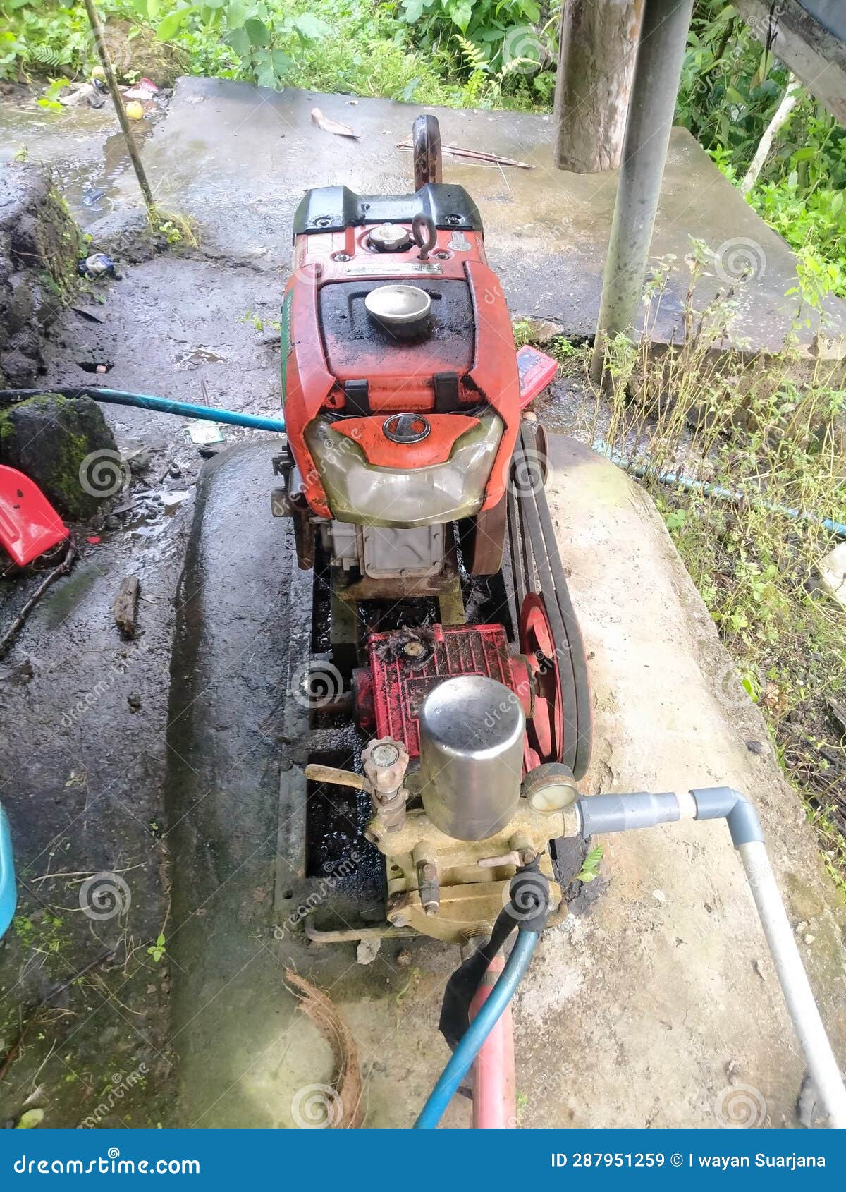 Diesel Engine and Water Pump Engine Stock Image - Image of waterway ...