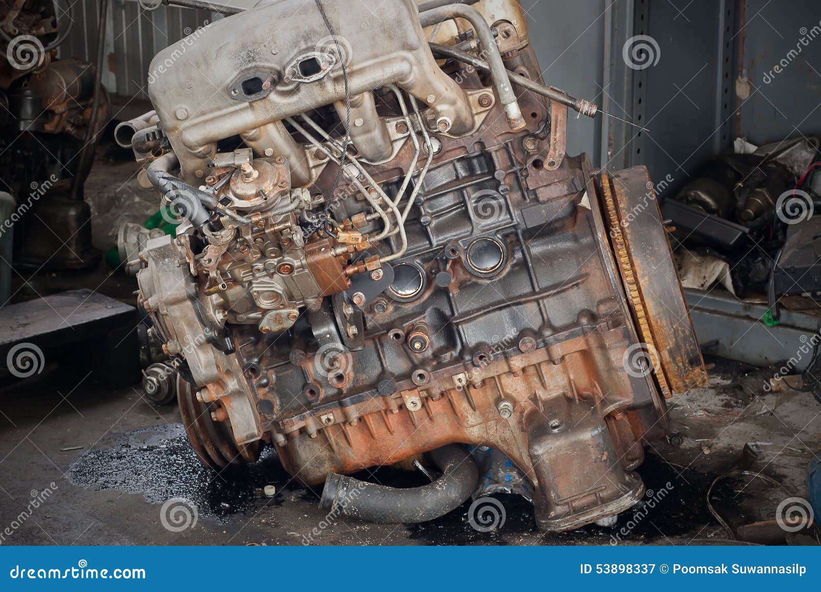 Diesel Engines Have Long Been Active. Stock Image - Image of background ...