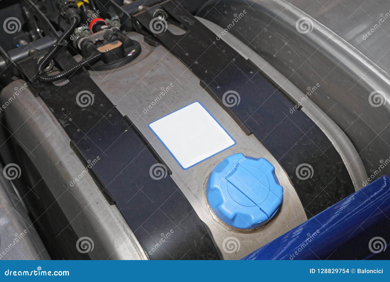 Diesel Exhaust Fluid Tank stock photo. Image of tank - 128829754