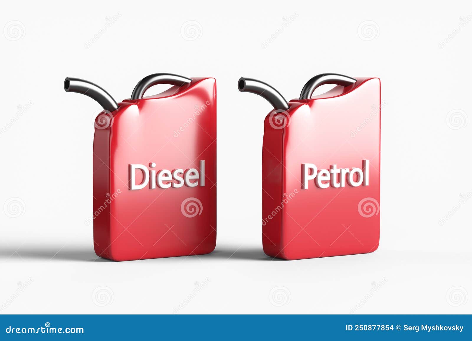 Diesel Fuel Canister on a White Background. Stock Illustration ...
