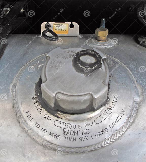 Diesel fuel tank cap stock photo. Image of fueling, tractor - 4080128