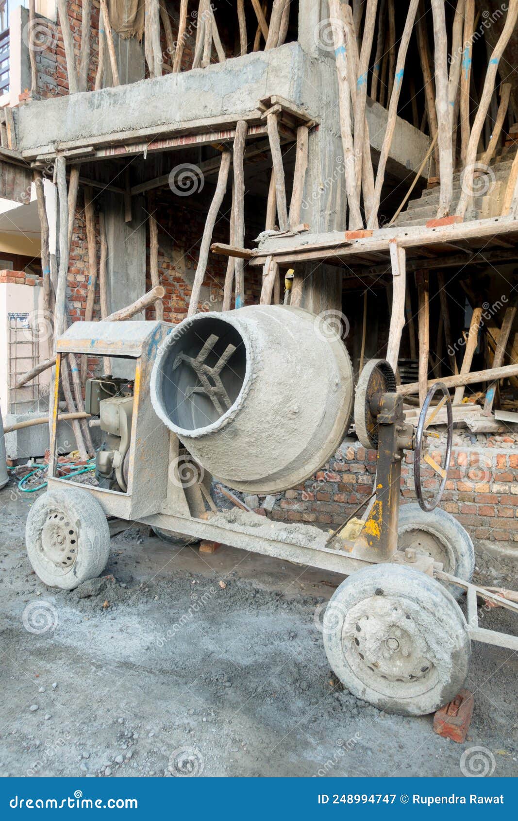 A Diesel Generator Based Concrete Mixture Machine in a Construction ...