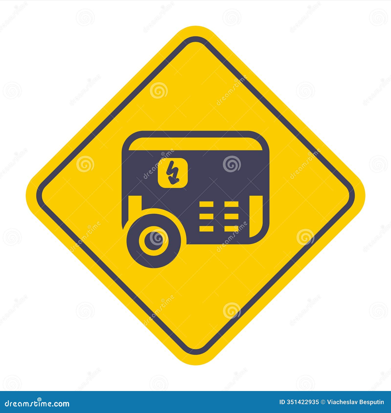 Diesel Generator Black Icon. Stock Illustration - Illustration of motor ...