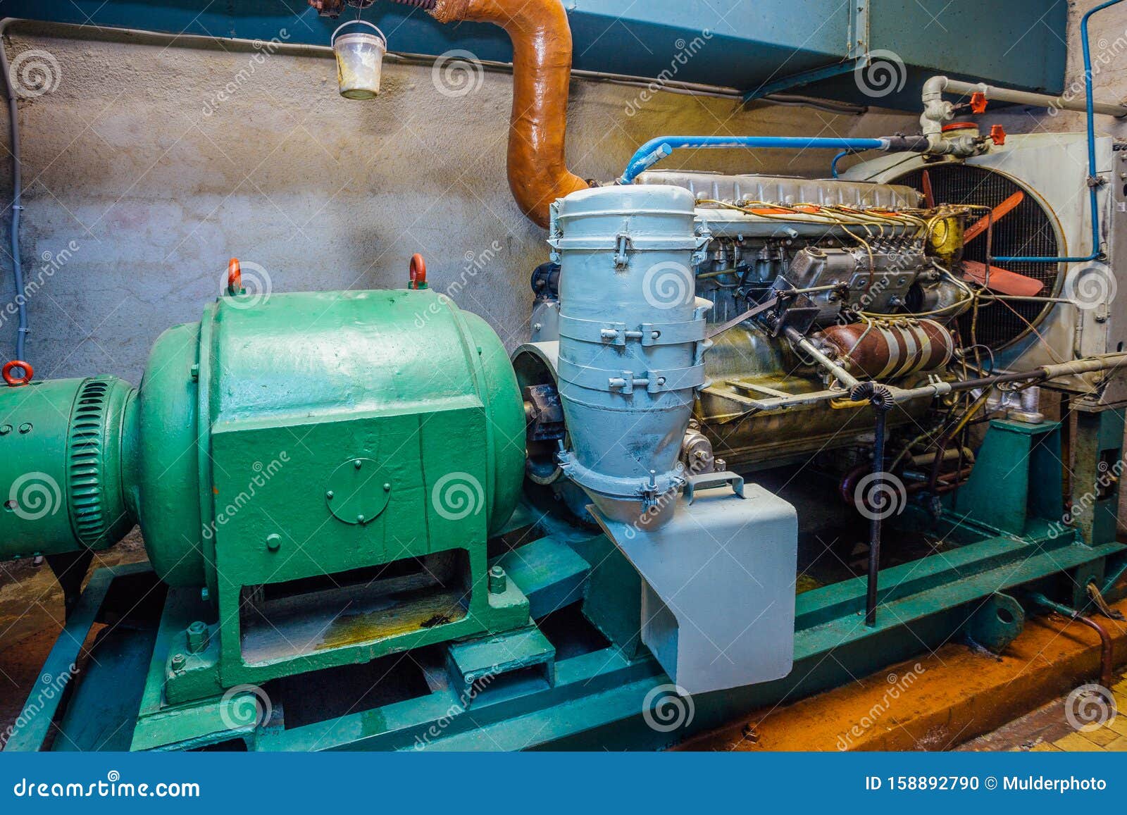 Diesel Generator in Bomb Shelter Stock Photo - Image of machine, indoor ...