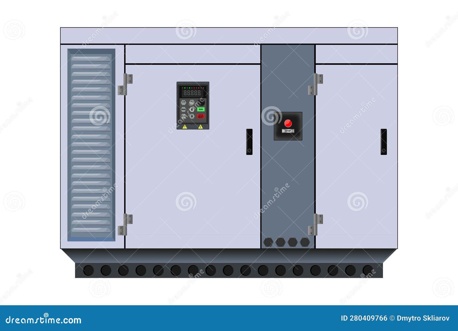 Diesel Generator. Generator Set. Vector Graphics Stock Illustration ...