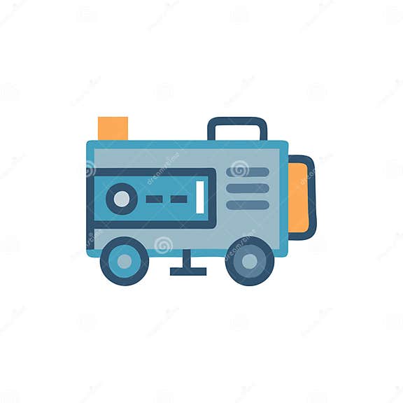 Diesel Generator Icon for Construction Sites Stock Illustration ...