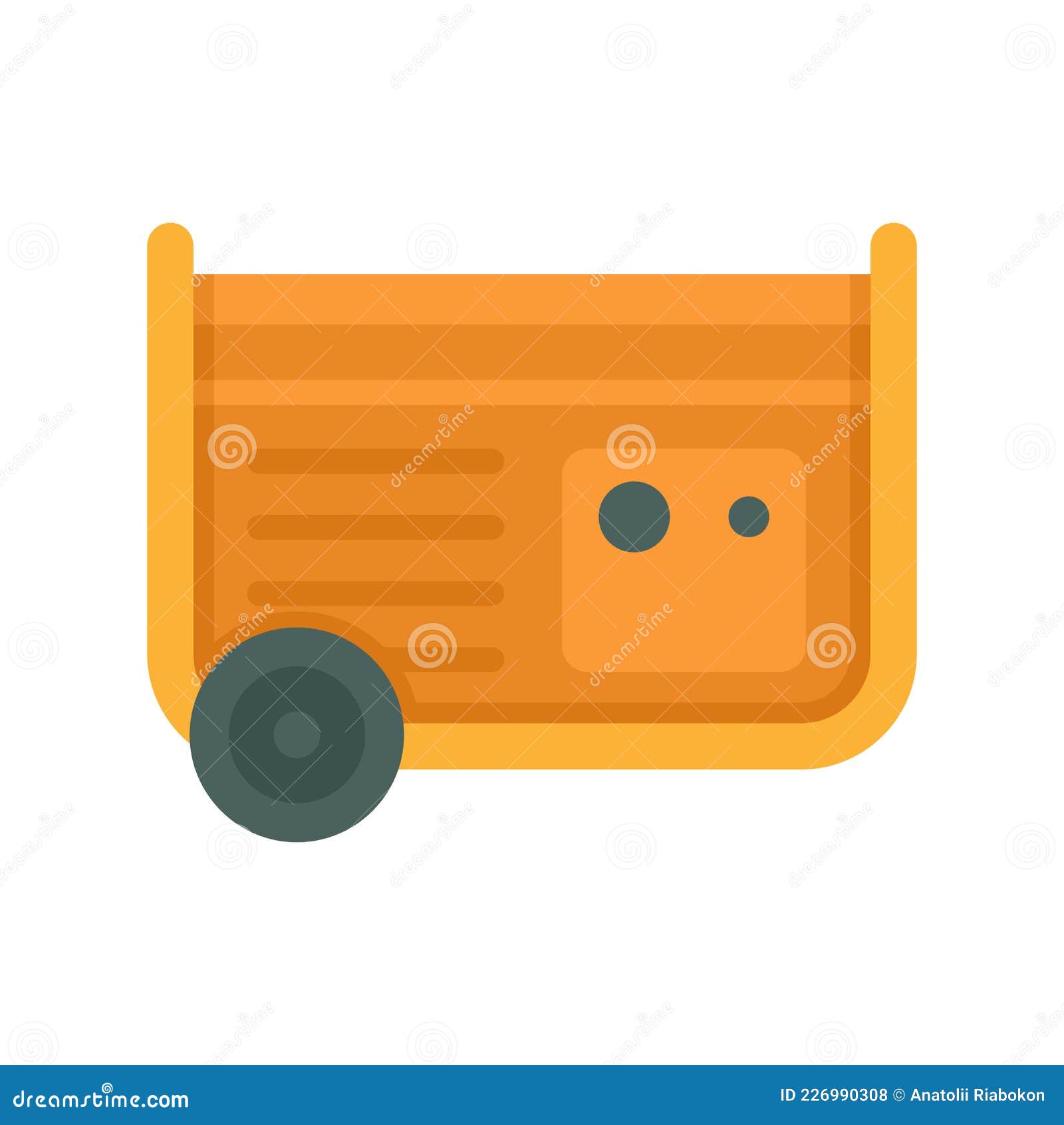 Diesel Generator Icon Flat Isolated Vector Stock Vector - Illustration ...