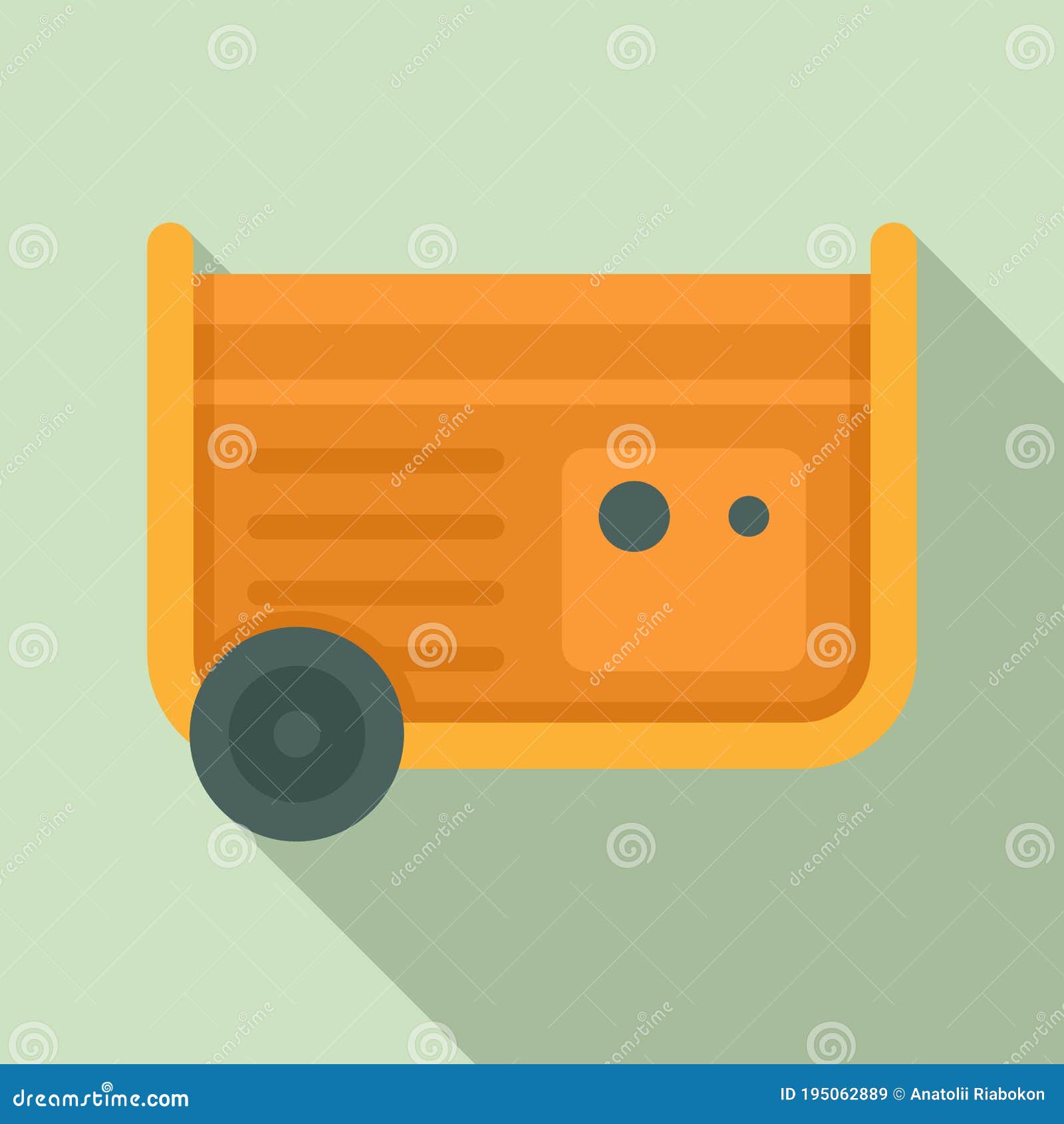 Diesel Generator Icon, Flat Style Stock Vector - Illustration of ...