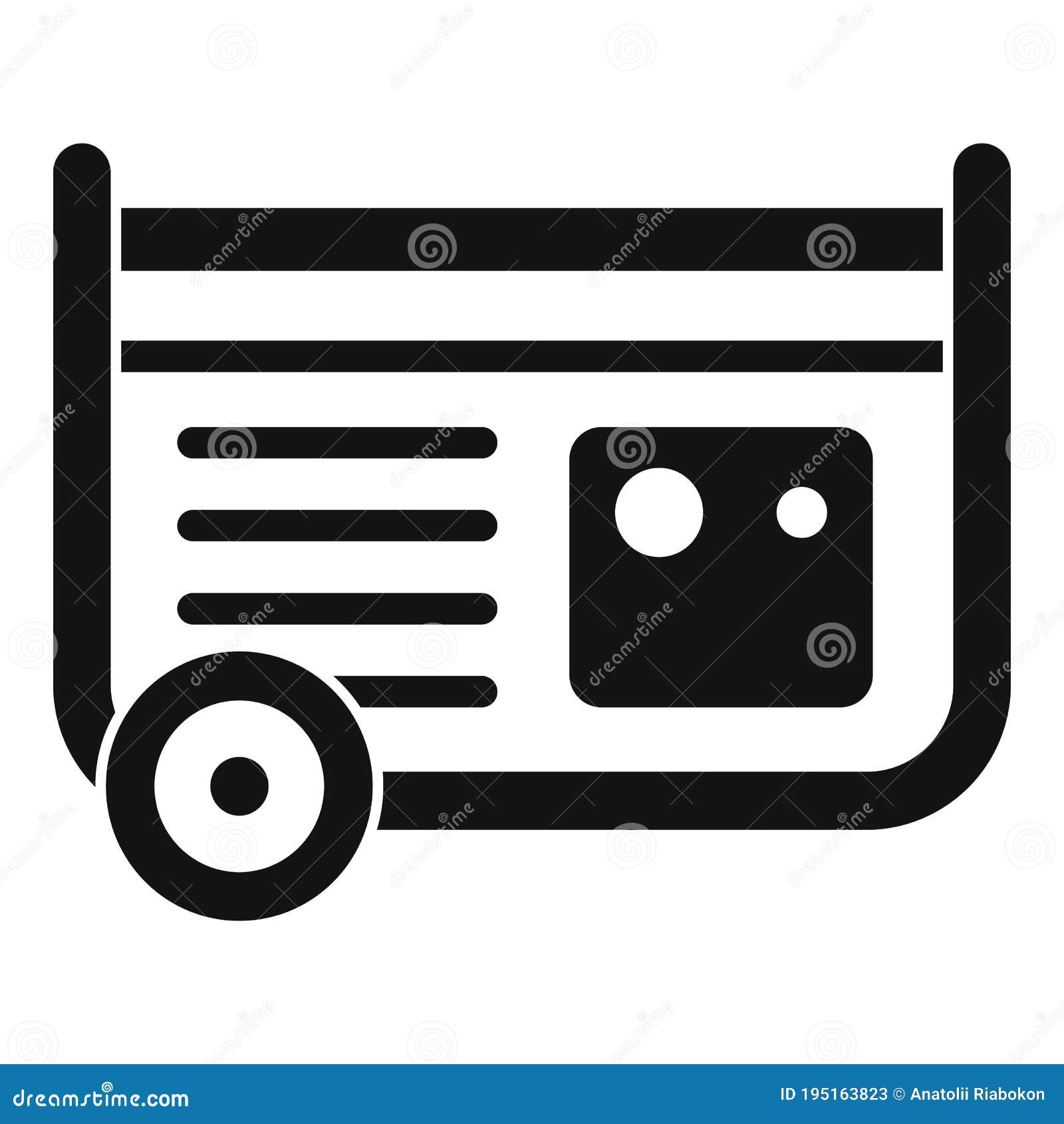 Diesel Generator Icon, Simple Style Stock Vector - Illustration of ...