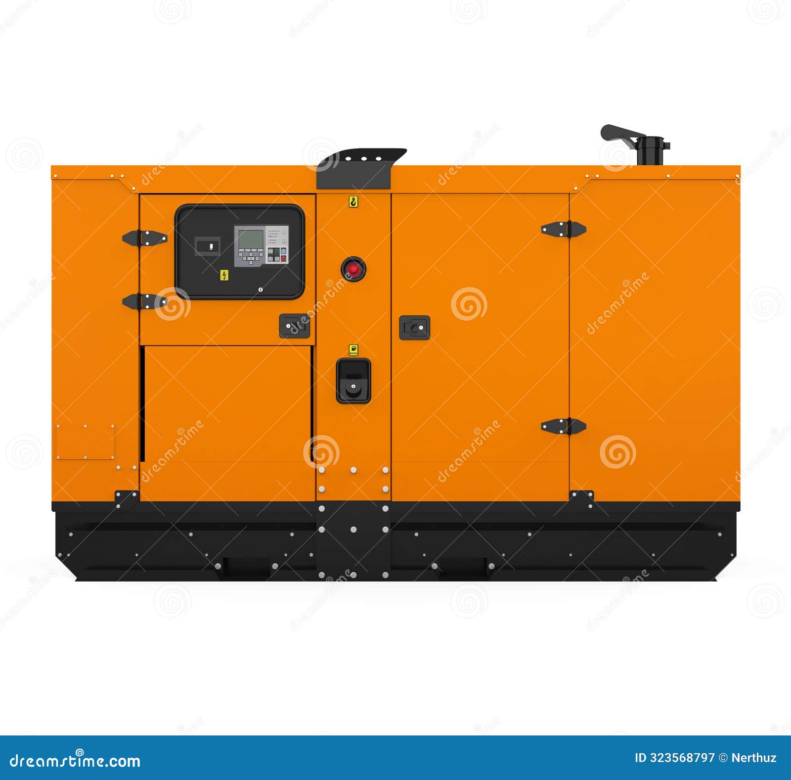 Diesel Generator Isolated stock illustration. Illustration of equipment ...