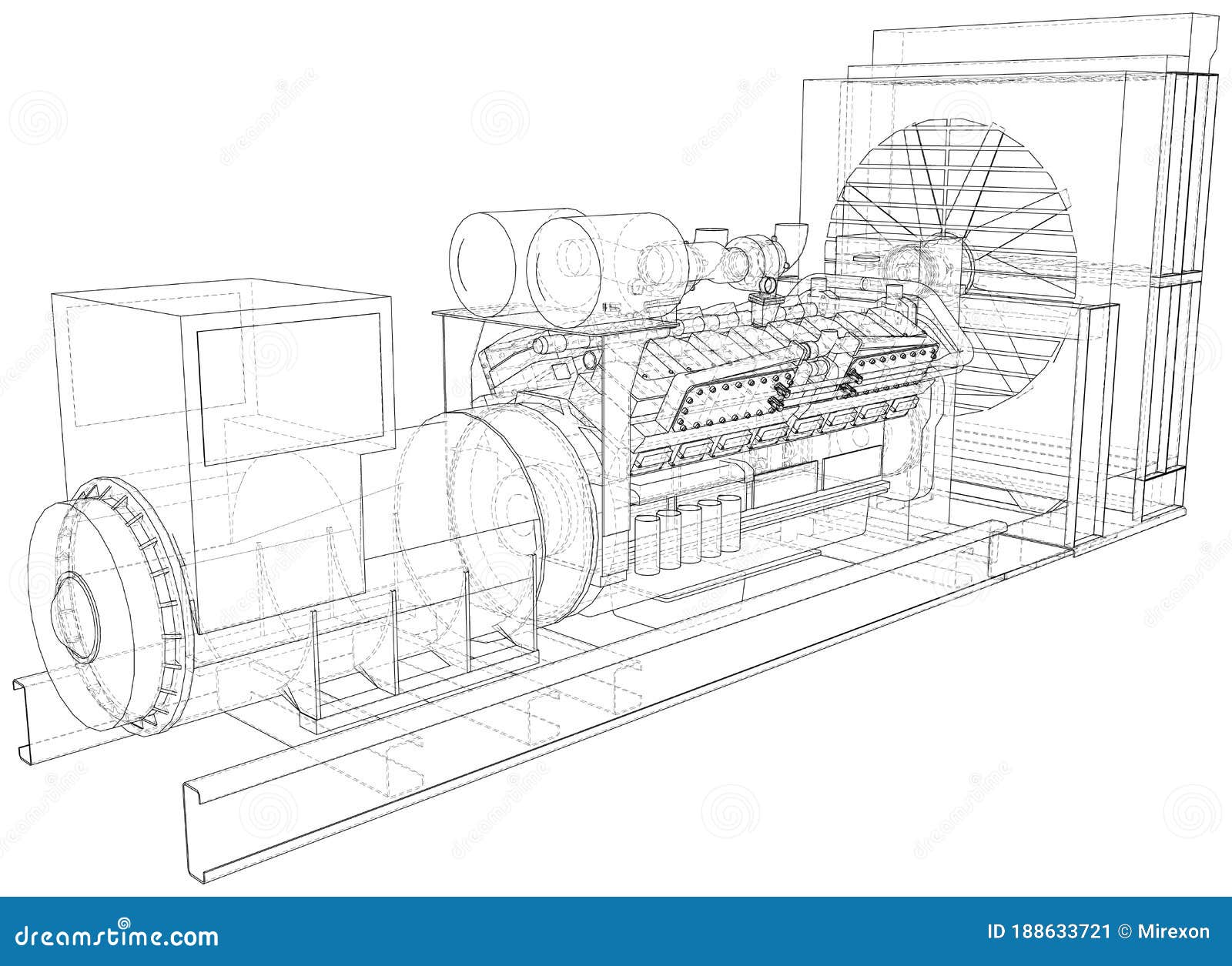 Diesel Generator Unit For Factory. The Layers Of Visible And Invisible ...