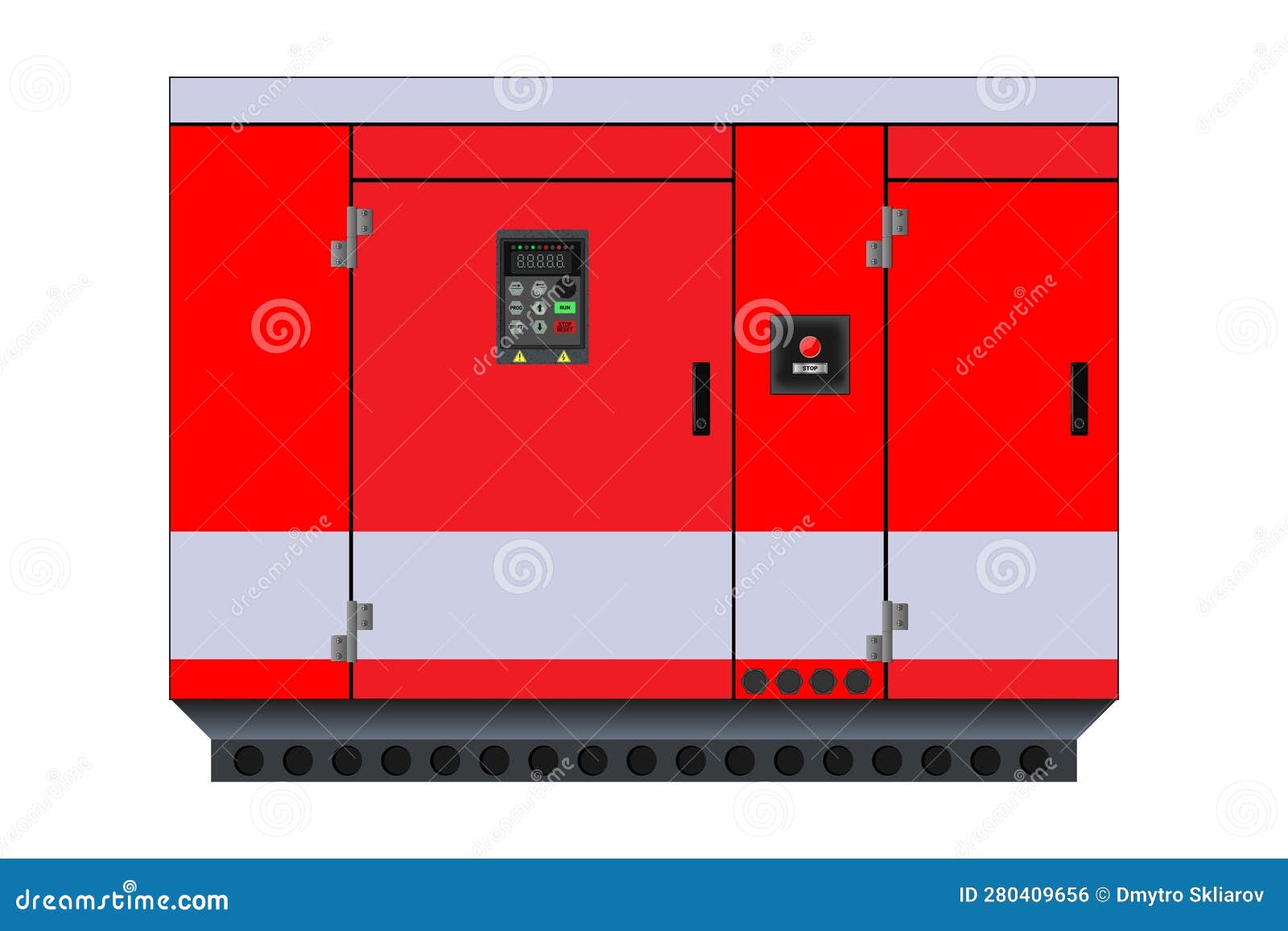 Diesel Generator. Generator Set. Vector Graphics Stock Vector ...