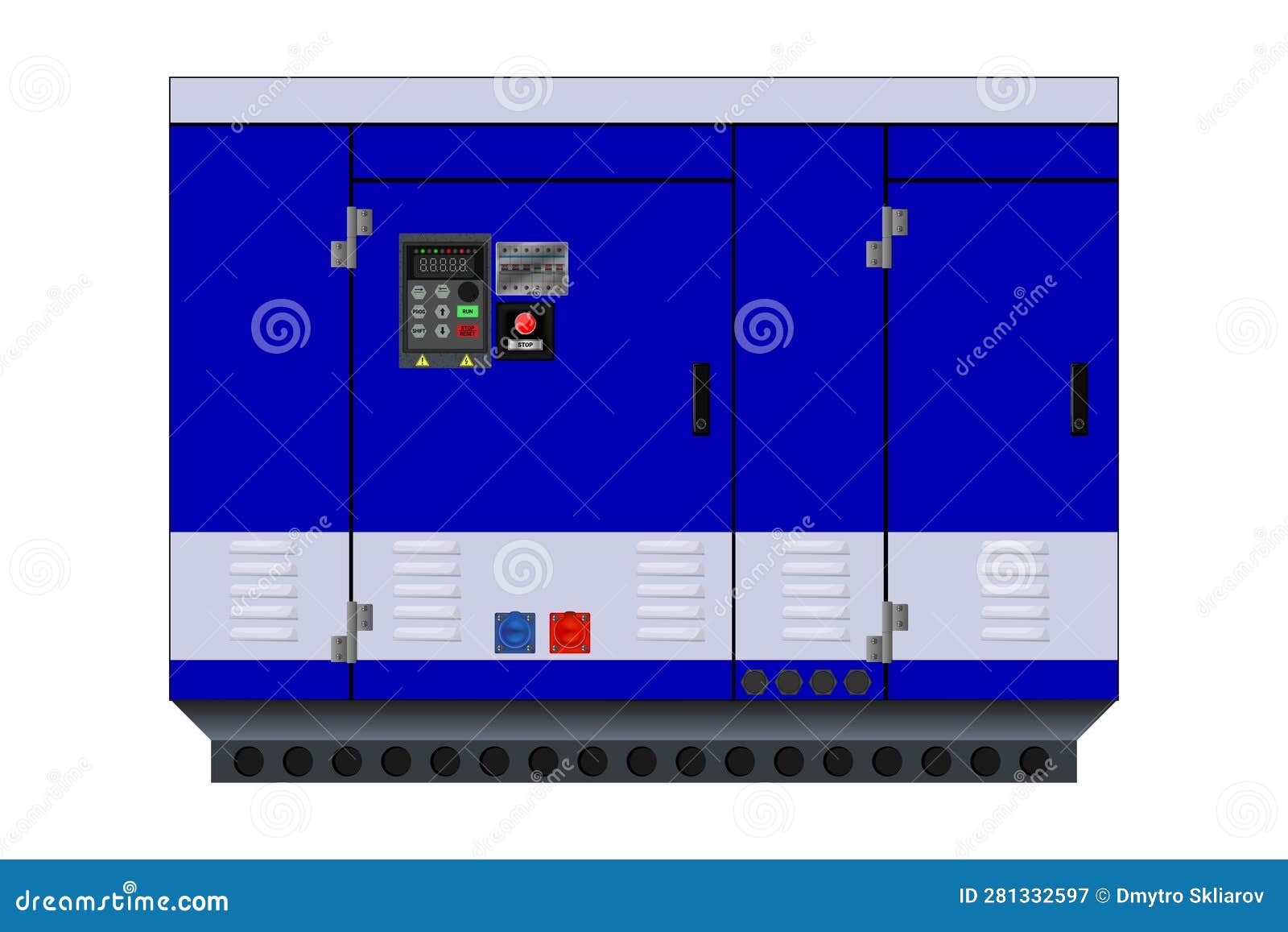 Diesel Generator. Generator Set. Vector Graphics. Stock Vector ...