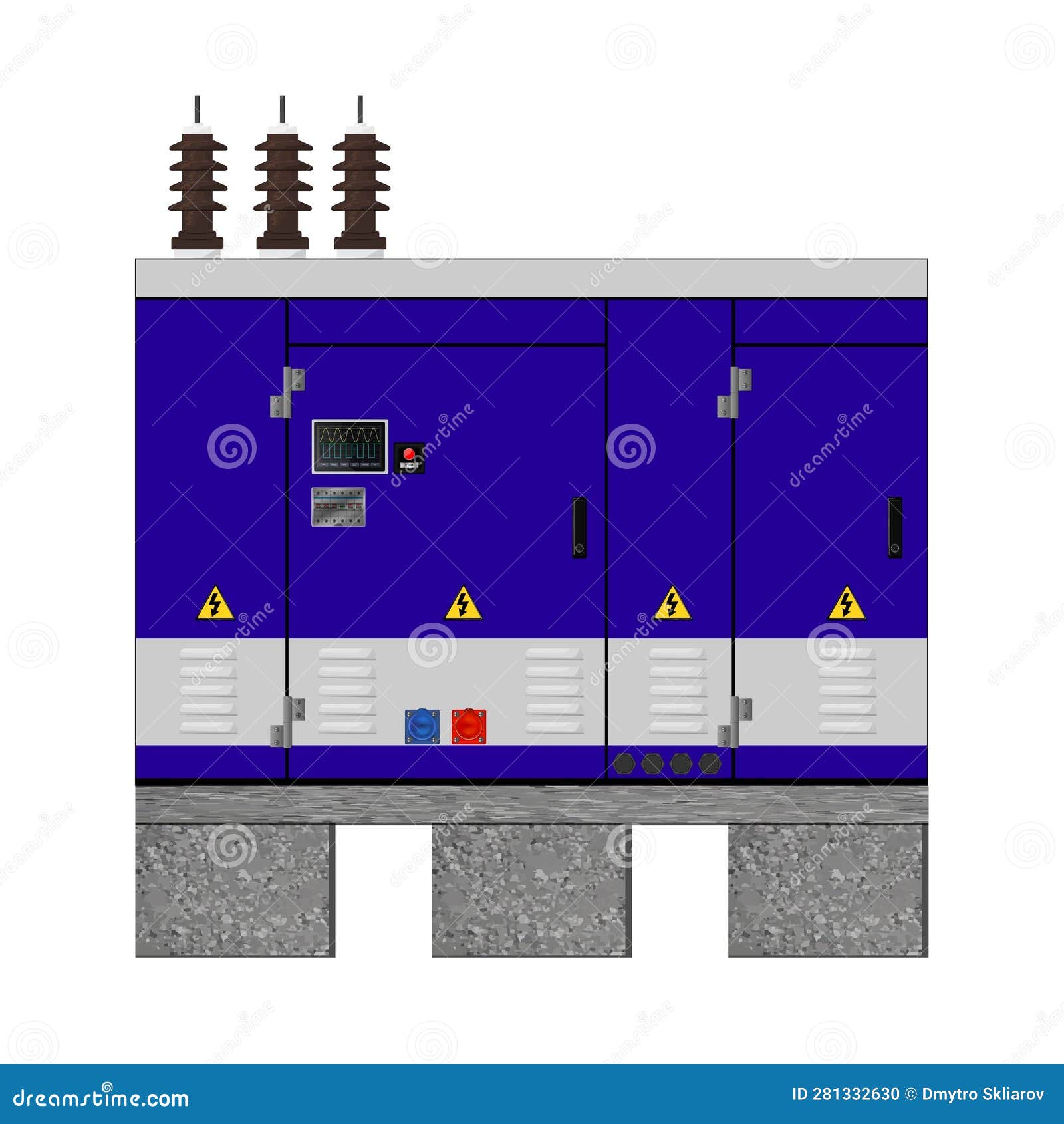 Diesel Generator. Generator Set. Vector Graphics. Stock Vector ...