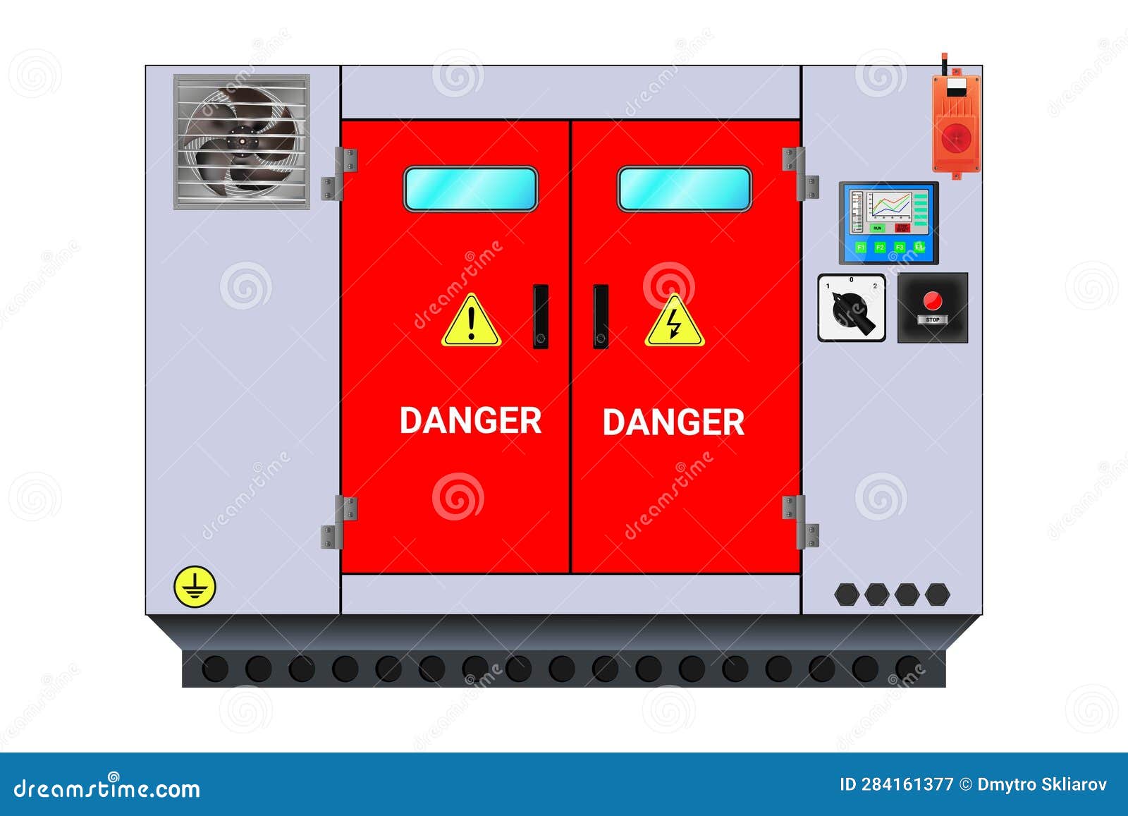 Diesel Generator. Generator Set. Vector Graphics. Stock Vector ...