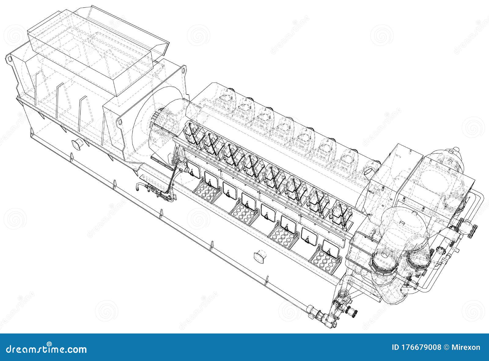 Diesel Generator Unit for Factory. the Layers of Visible and Invisible ...