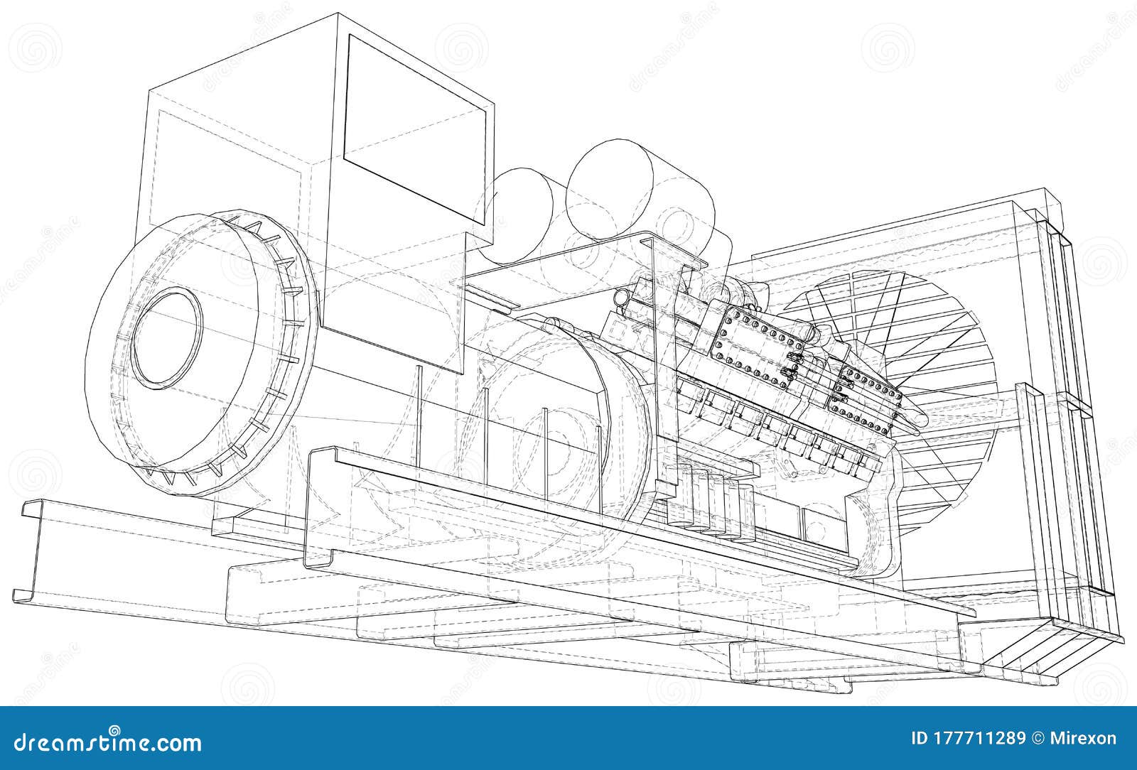 Diesel Generator Unit For Factory. The Layers Of Visible And Invisible ...