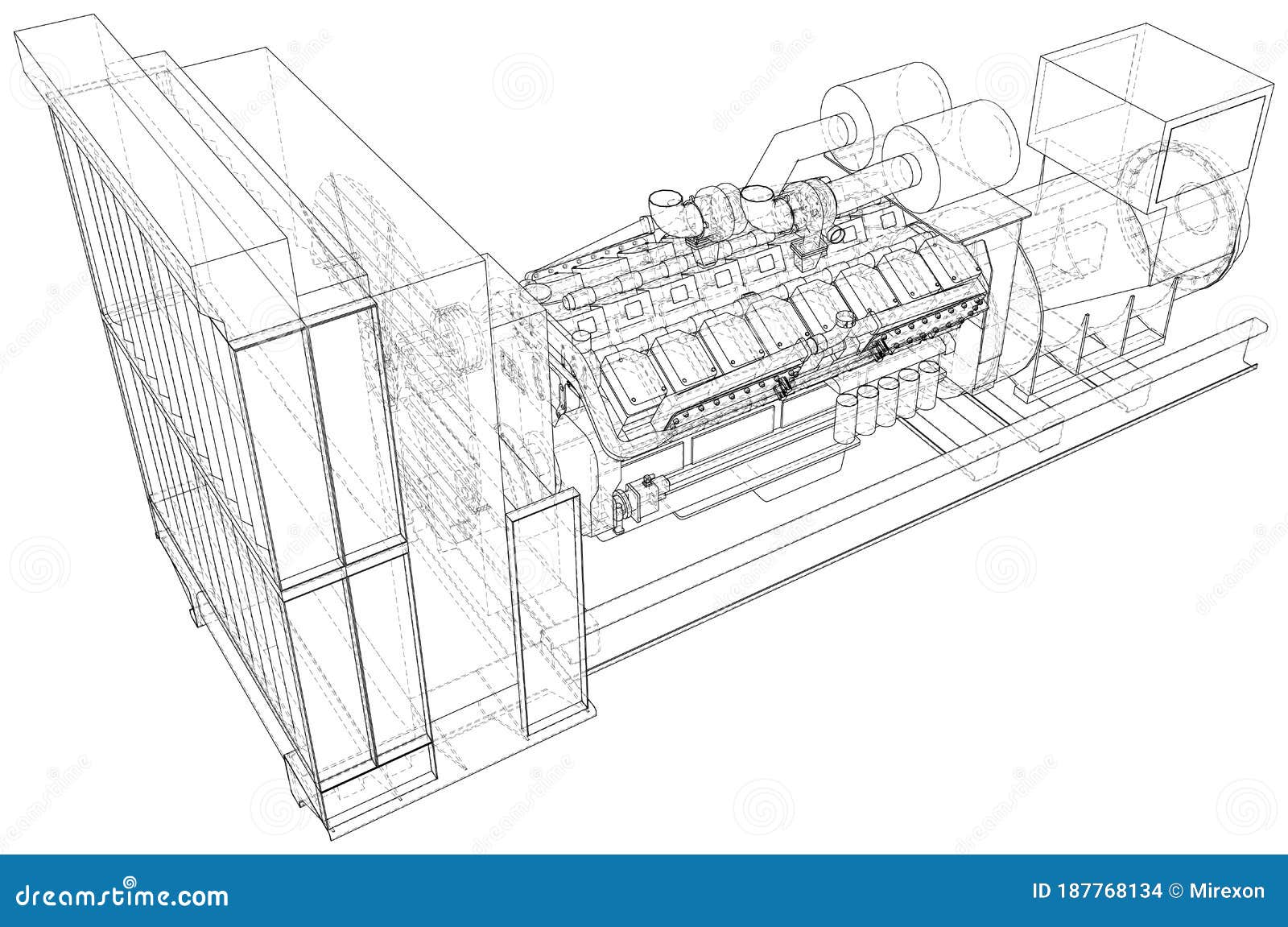 Diesel Generator Unit For Factory. The Layers Of Visible And Invisible ...
