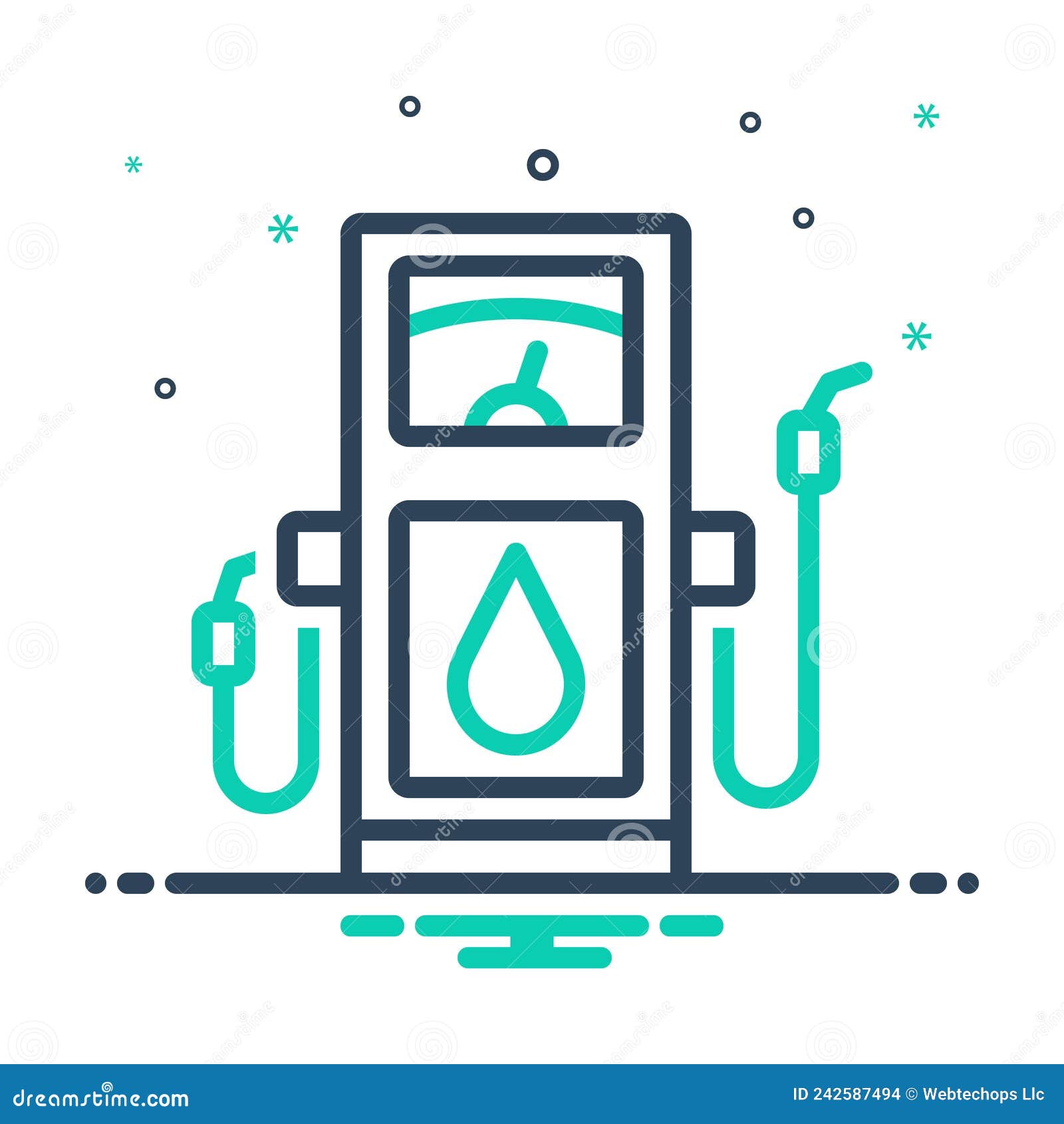 Mix Icon for Diesel, Pump and Fuel Stock Vector - Illustration of shape ...
