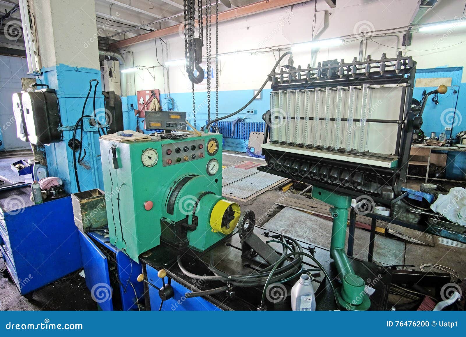 Diesel Injector Diagnostic and Repair Machine Stock Photo - Image of ...